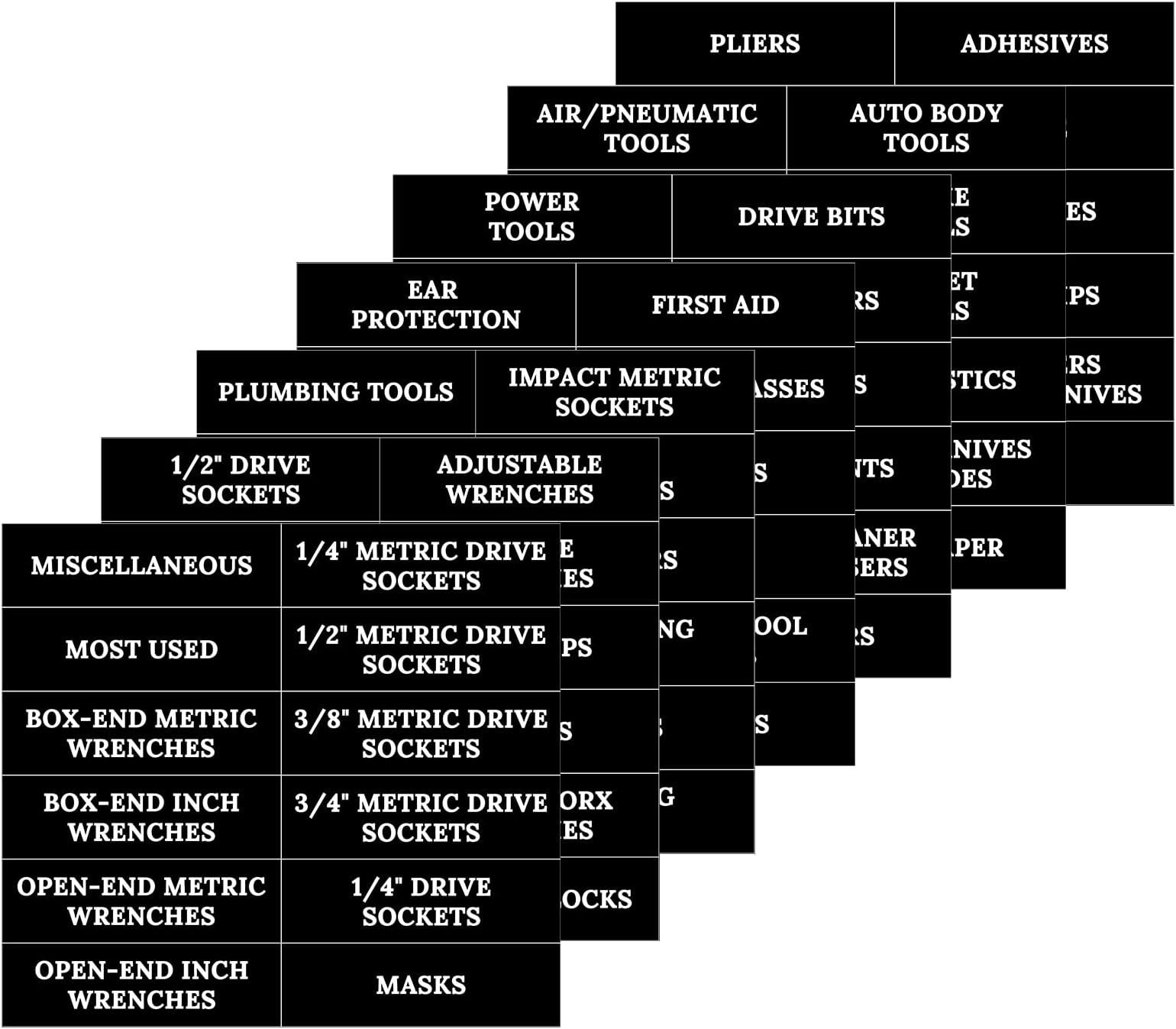 Amazon.com: Toolbox Organization Magnetic Labels-80 Large Tool Chest ...