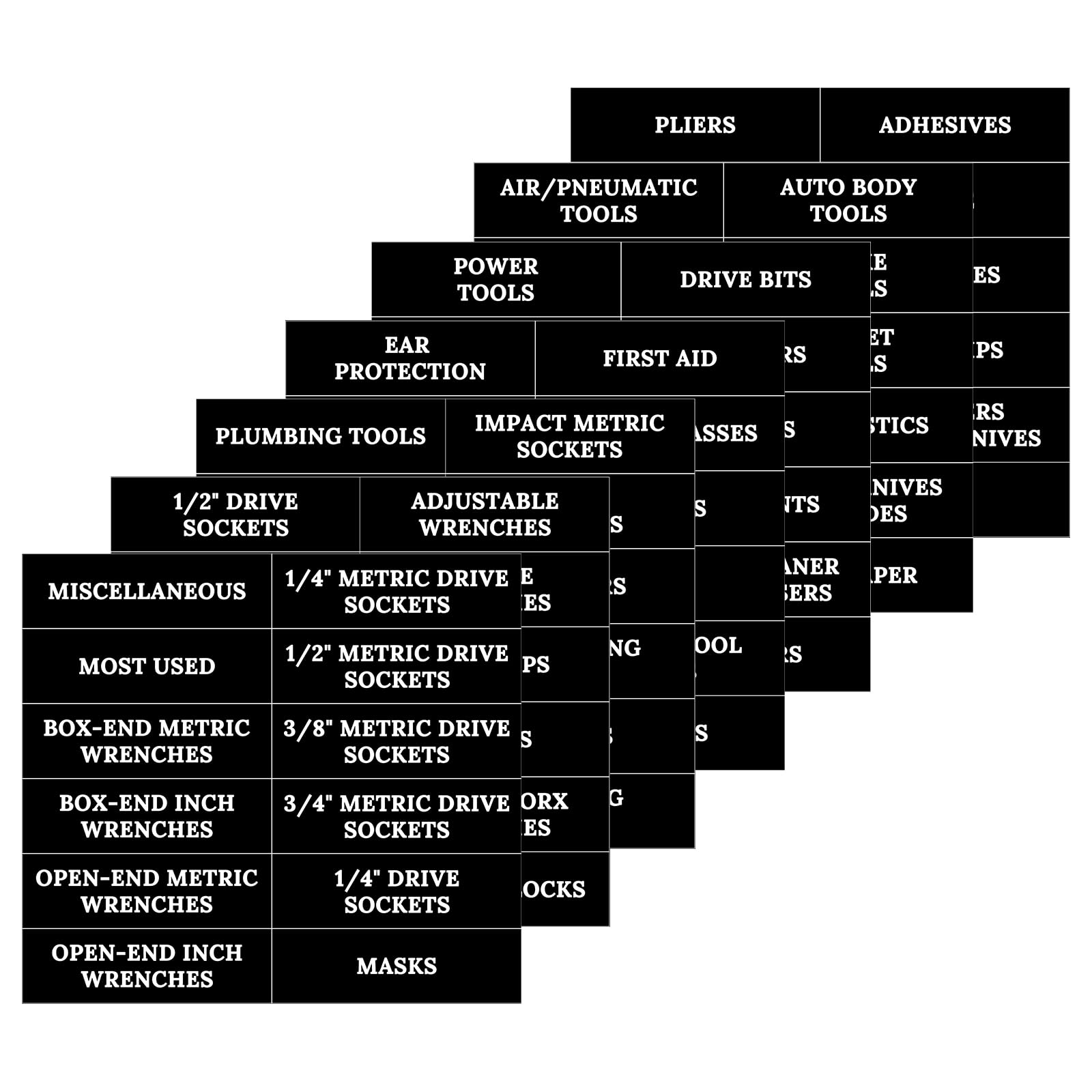 Amazon.com: Magnetic Toolbox Organization Labels, 84 Magnetic Tool ...