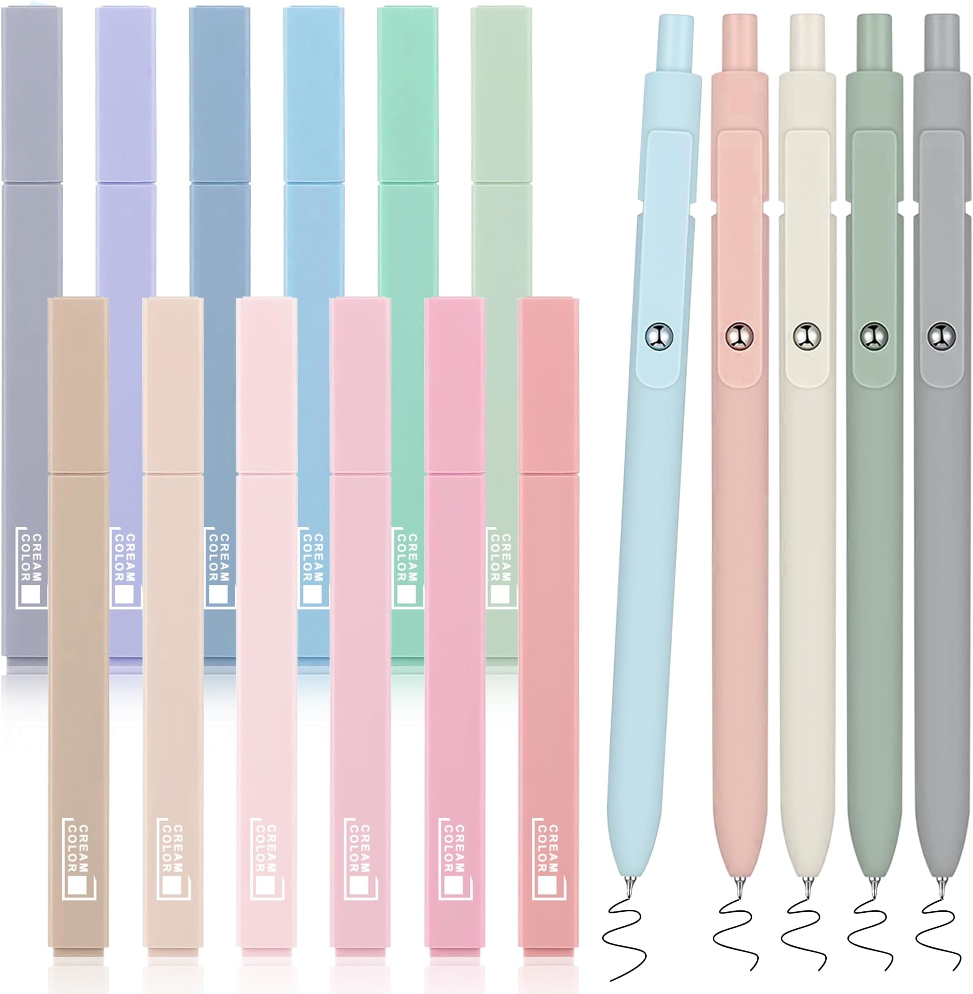 Amazon.com : Aesthetic Cute Pastel Highlighters Set: 12 Assorted Colors ...