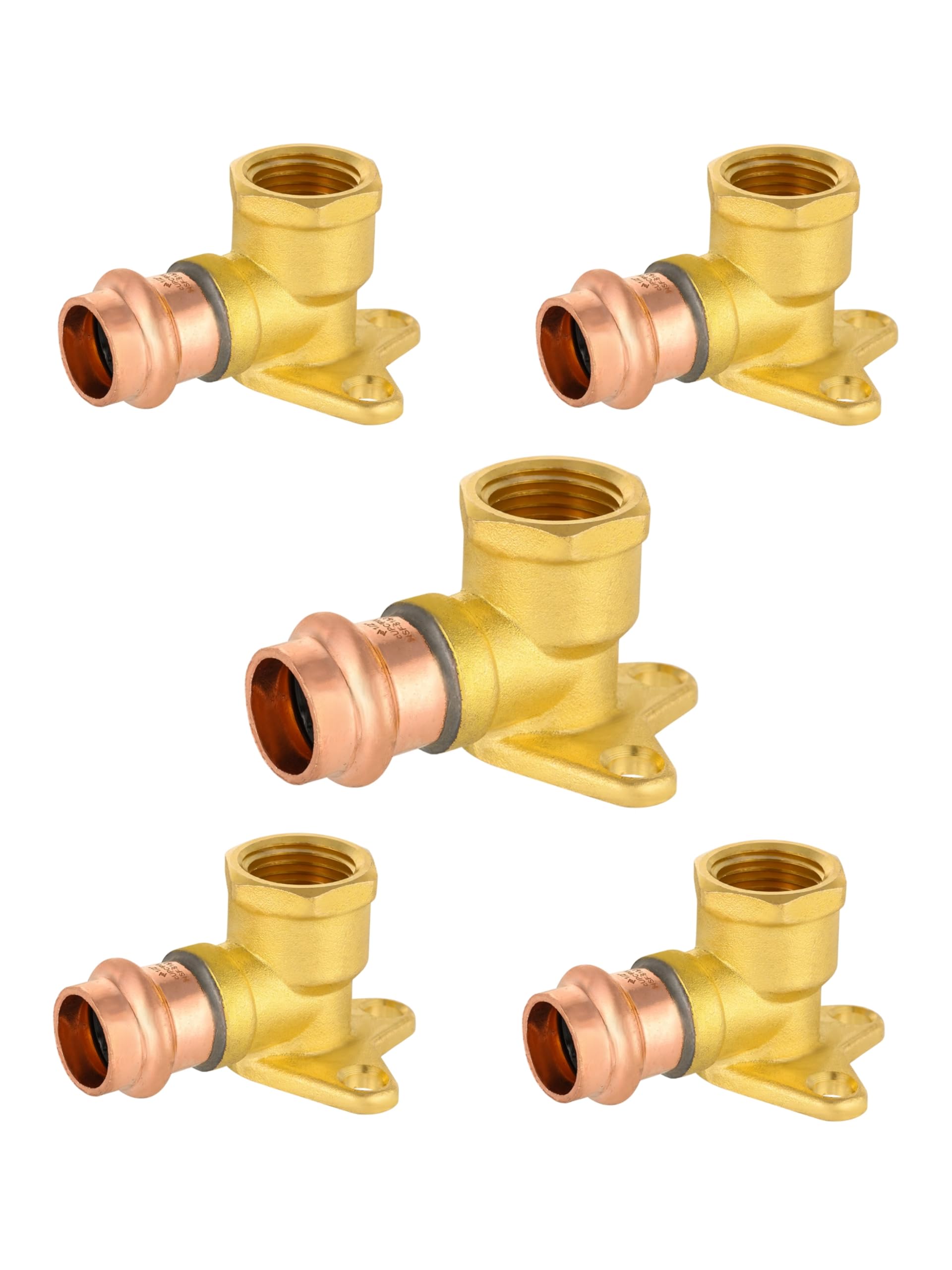 Snapklik.com : (Pack Of 5) 1/2" Copper Press Fit X 1/2" Female NPT Drop ...
