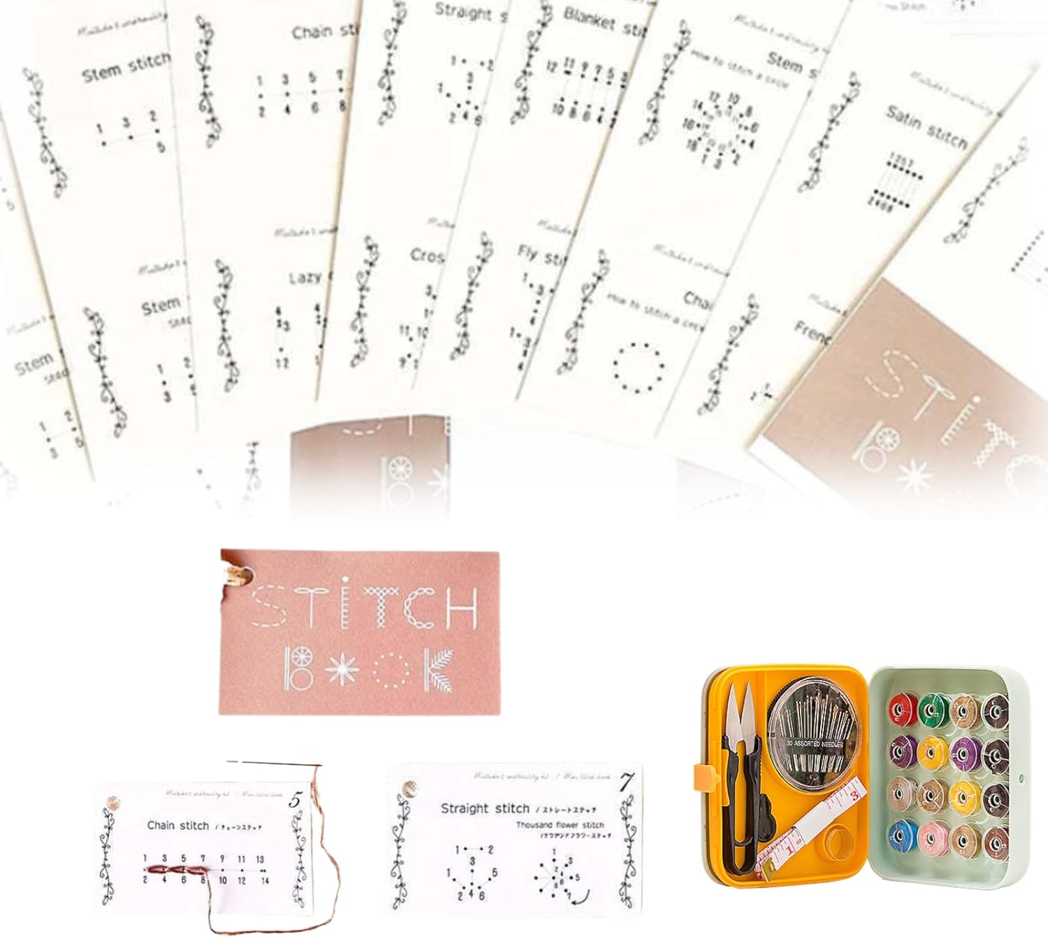 Amazon.com: Creative Mini Sewing Book, DIY Embroidery Skills Books ...