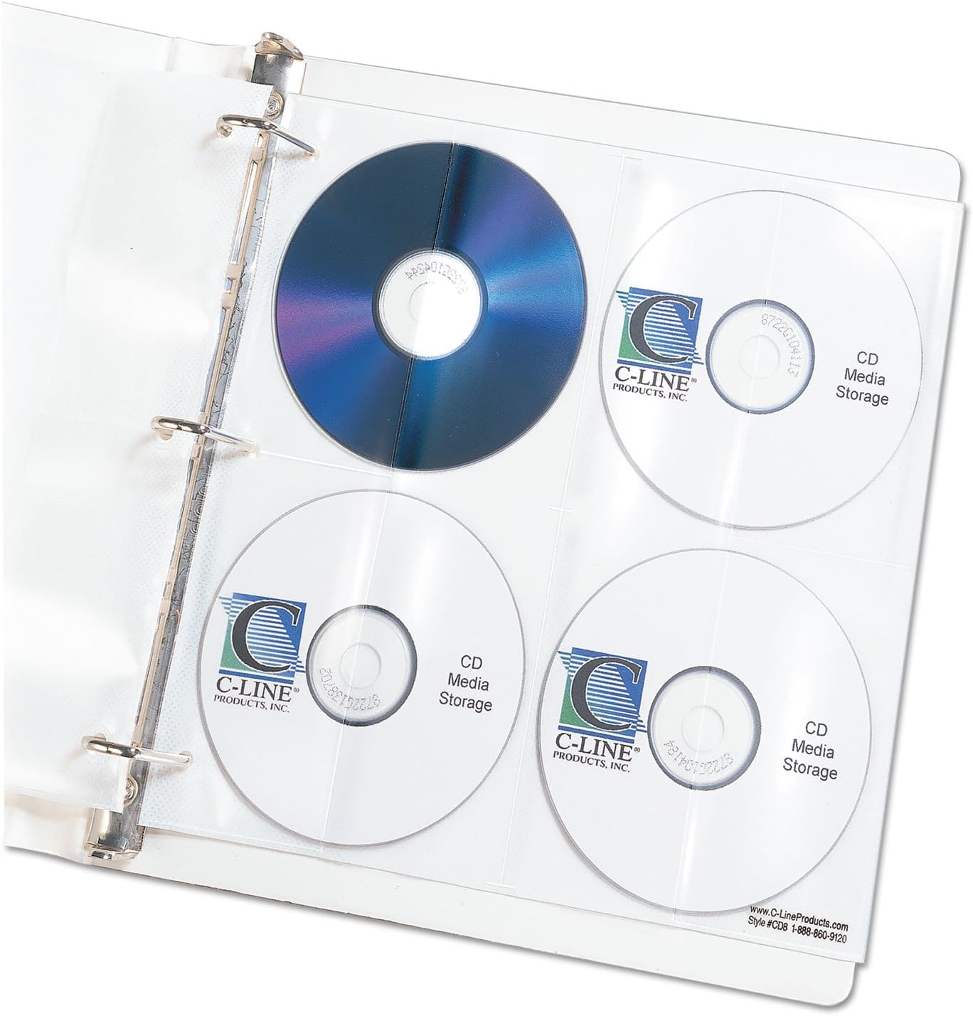 Amazon.com: C-Line Deluxe CD Ring Binder Storage Pages, Standard, 8 ...