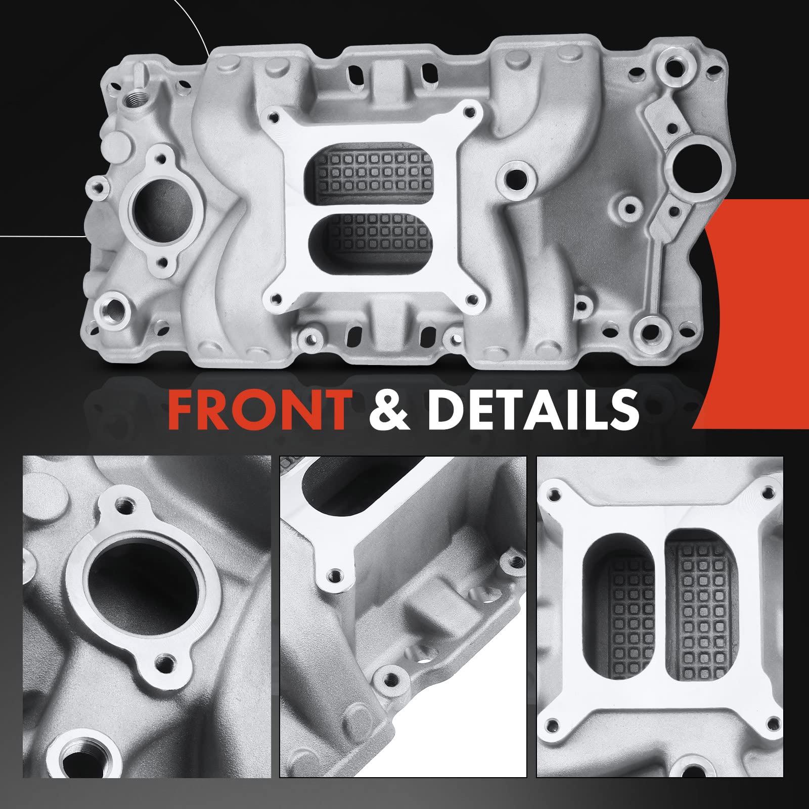 A-Premium Dual Plane High Rise Intake Manifold Compatible with Chevy ...