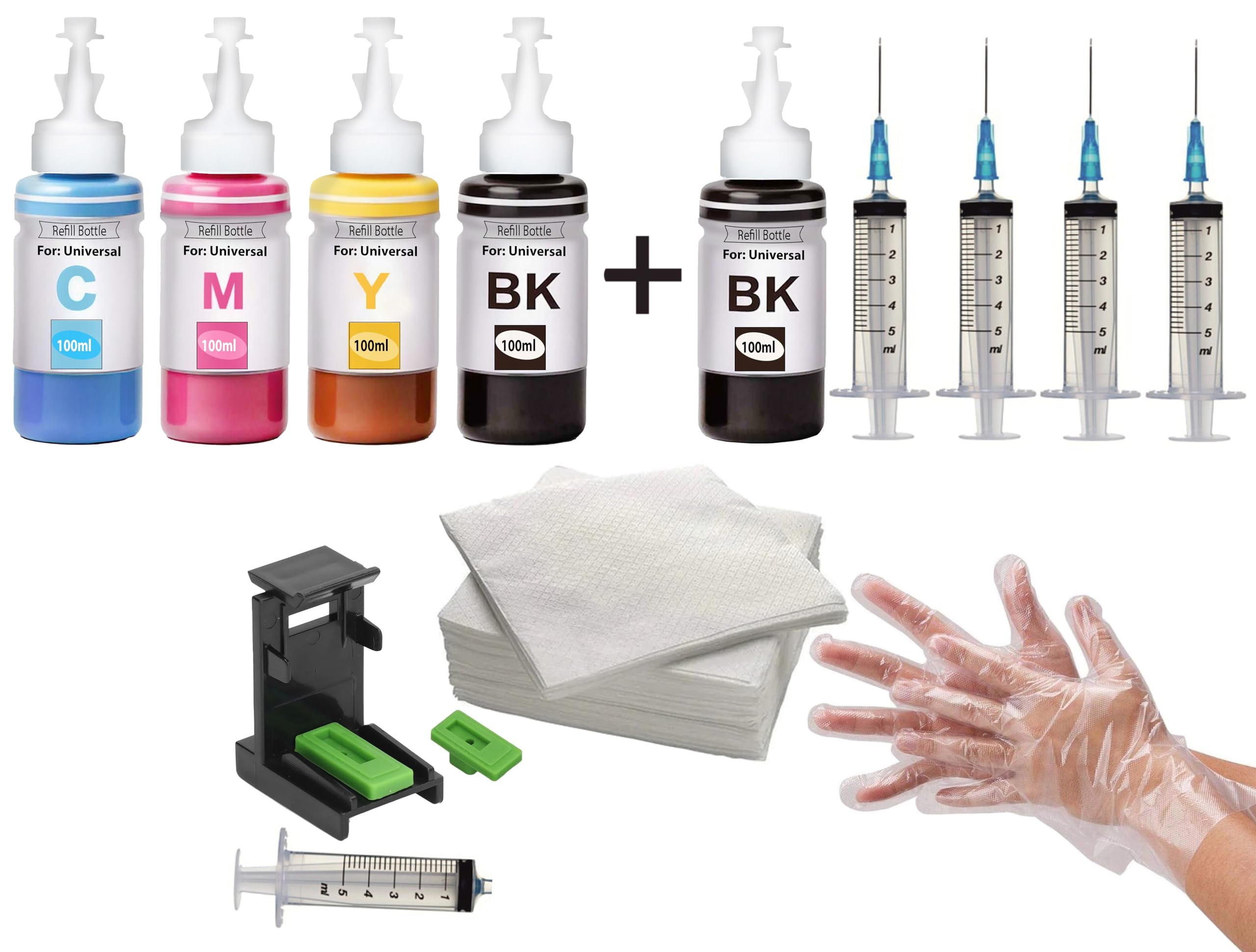 VERENA Refill Kit Compatible for Canon Pixma E470, E470, E477, E400 ...