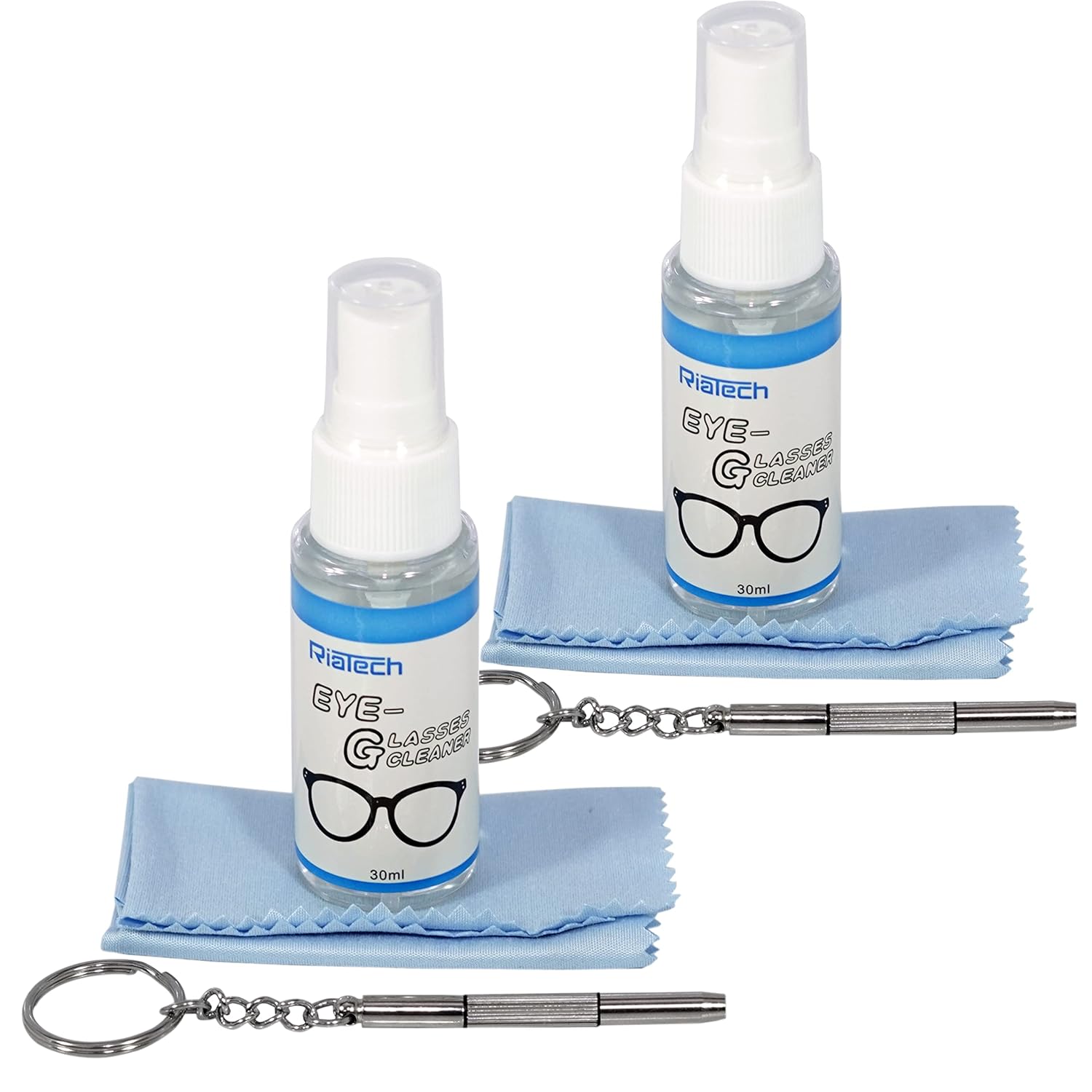 RiaTech 2 Pack Premium Lens Cleaner Spray with Microfiber Cloth ...