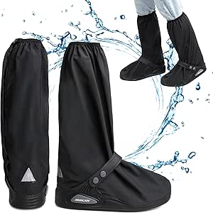 Amazon.com: JISONCASE Waterproof Rain Boot Shoe Cover with Reflector ...