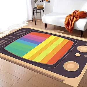Amazon.com: Kids Rugs for Playroom, 3x5ft, Colorful Retro 90s Classic ...