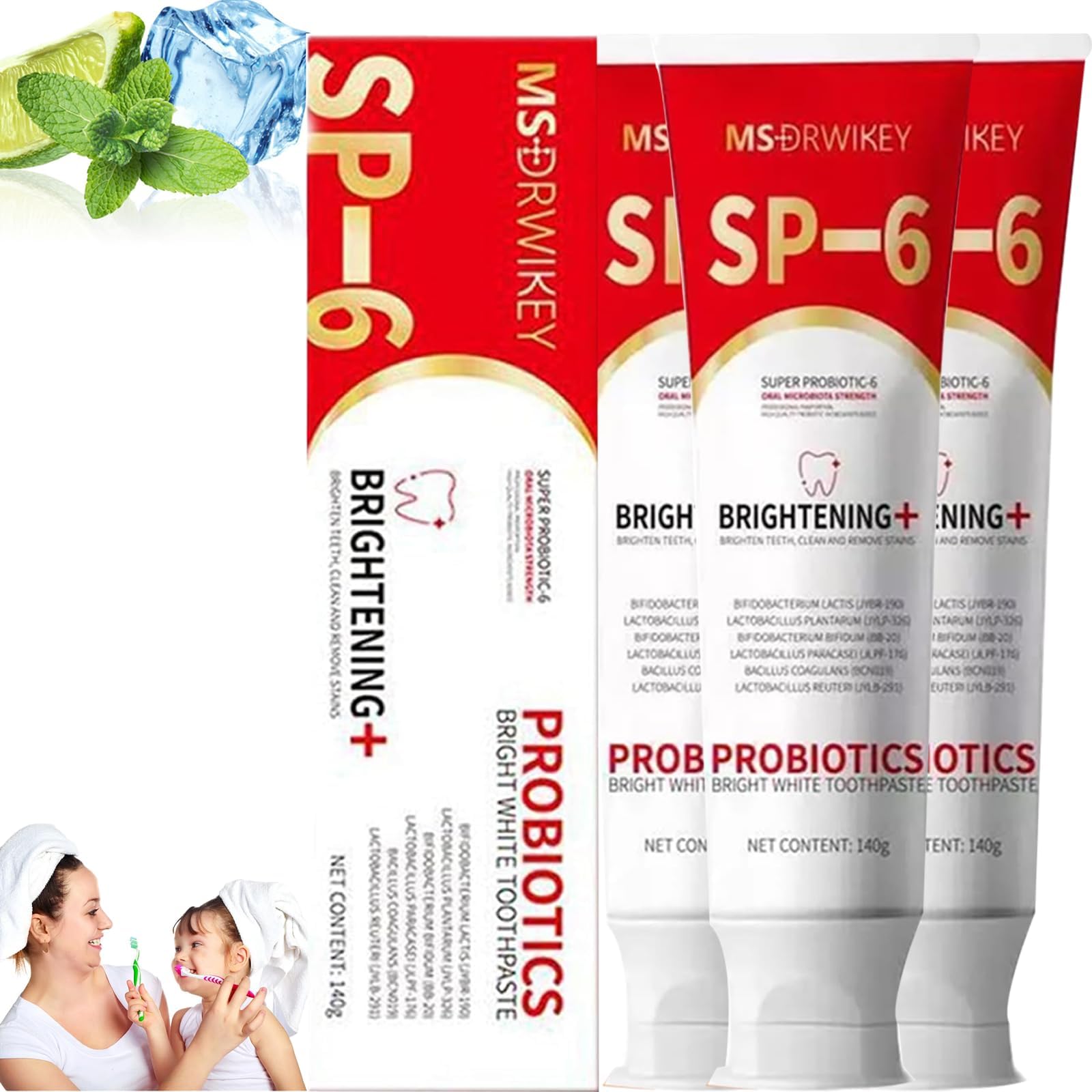 Amazon.com: MS DRWIKEY Probiotics Bright White Toothpaste,Sp-6 ...