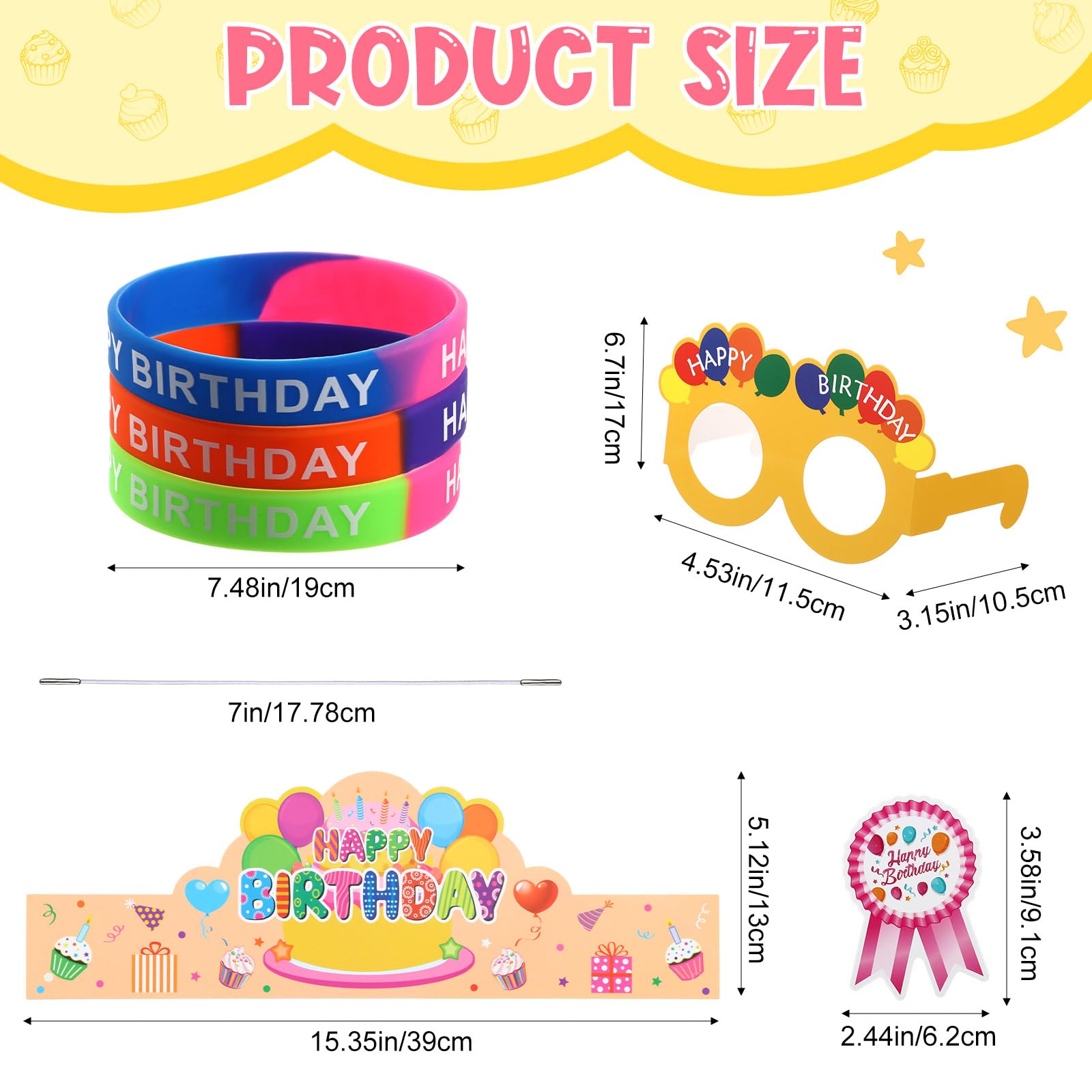 Snapklik.com : Yunsailing 144 Pcs Birthday Classroom Party Supplies 36 ...