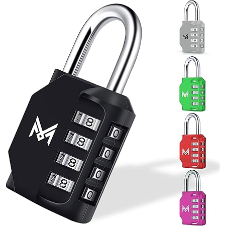 GRIFEMA Combination Lock 4 Digit Padlock Weatherproof Frost-Proof Lock ...