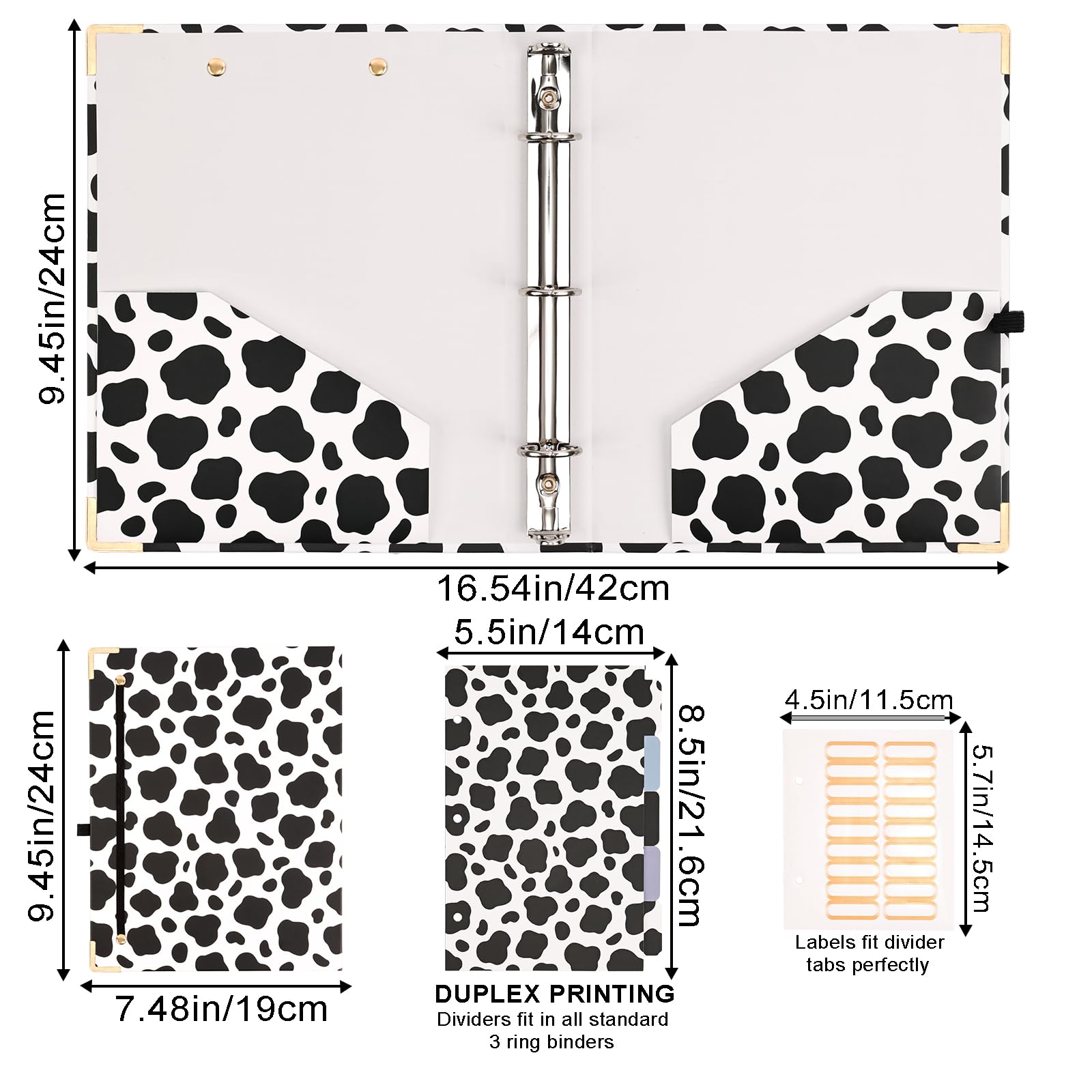 Snapklik.com : Mini Binder, 3 Ring Binder 1 Inch Ring For Half Letter ...