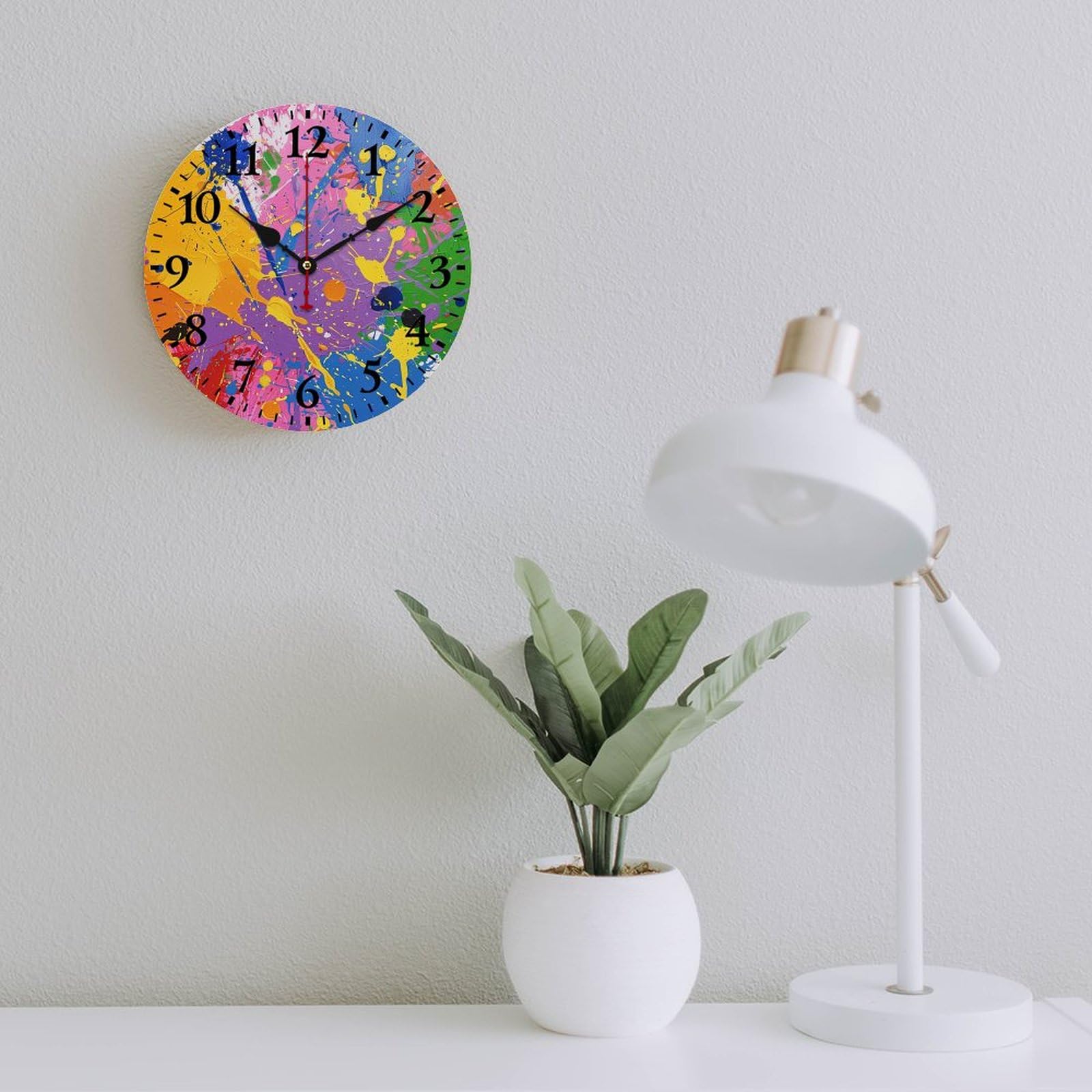 Funky Clock Designs 73cm White Washed Décor Clock Large Funky Wall