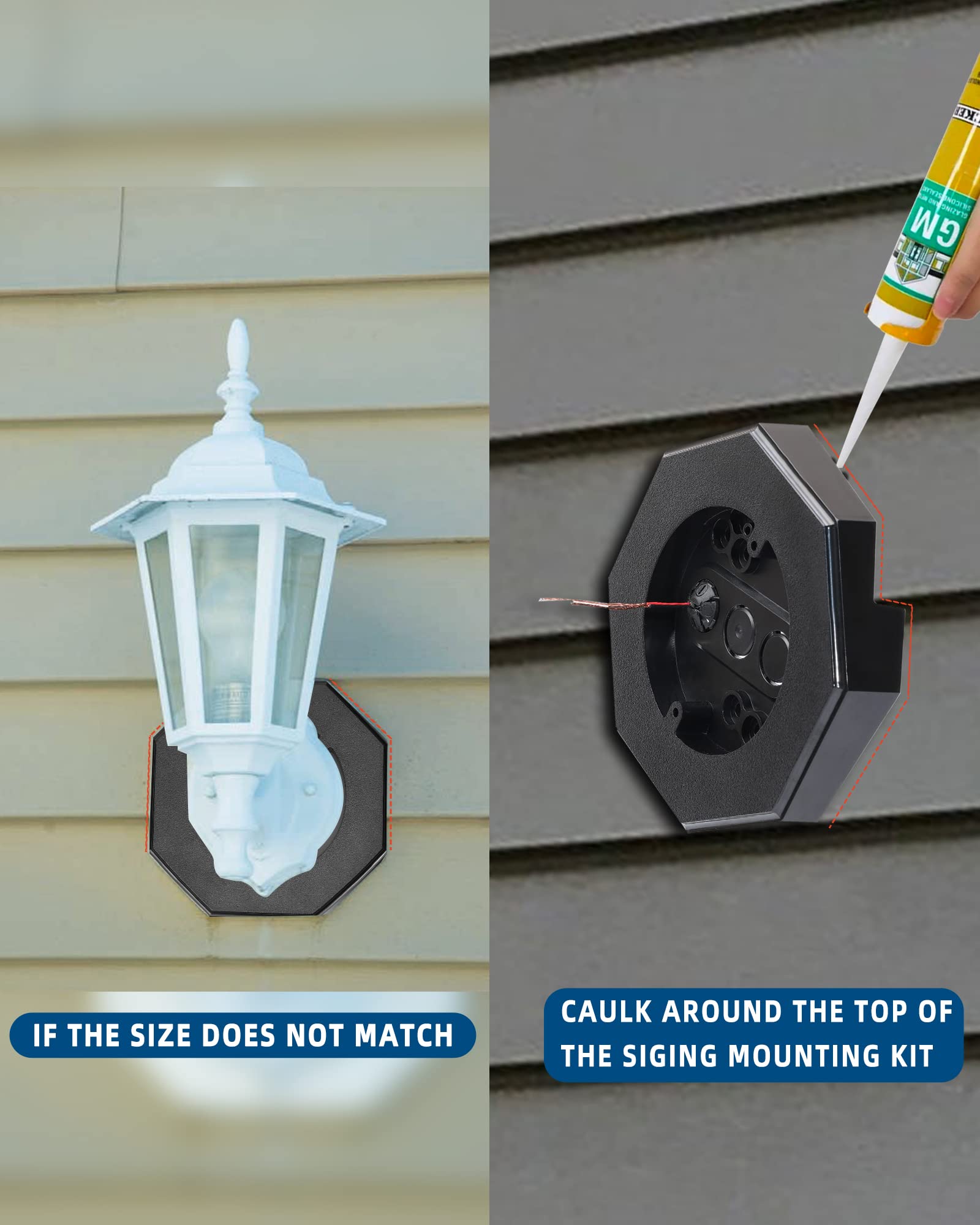 Snapklik.com : Vinyl Siding Light Mounting Block, 8141 Siding Mounting ...