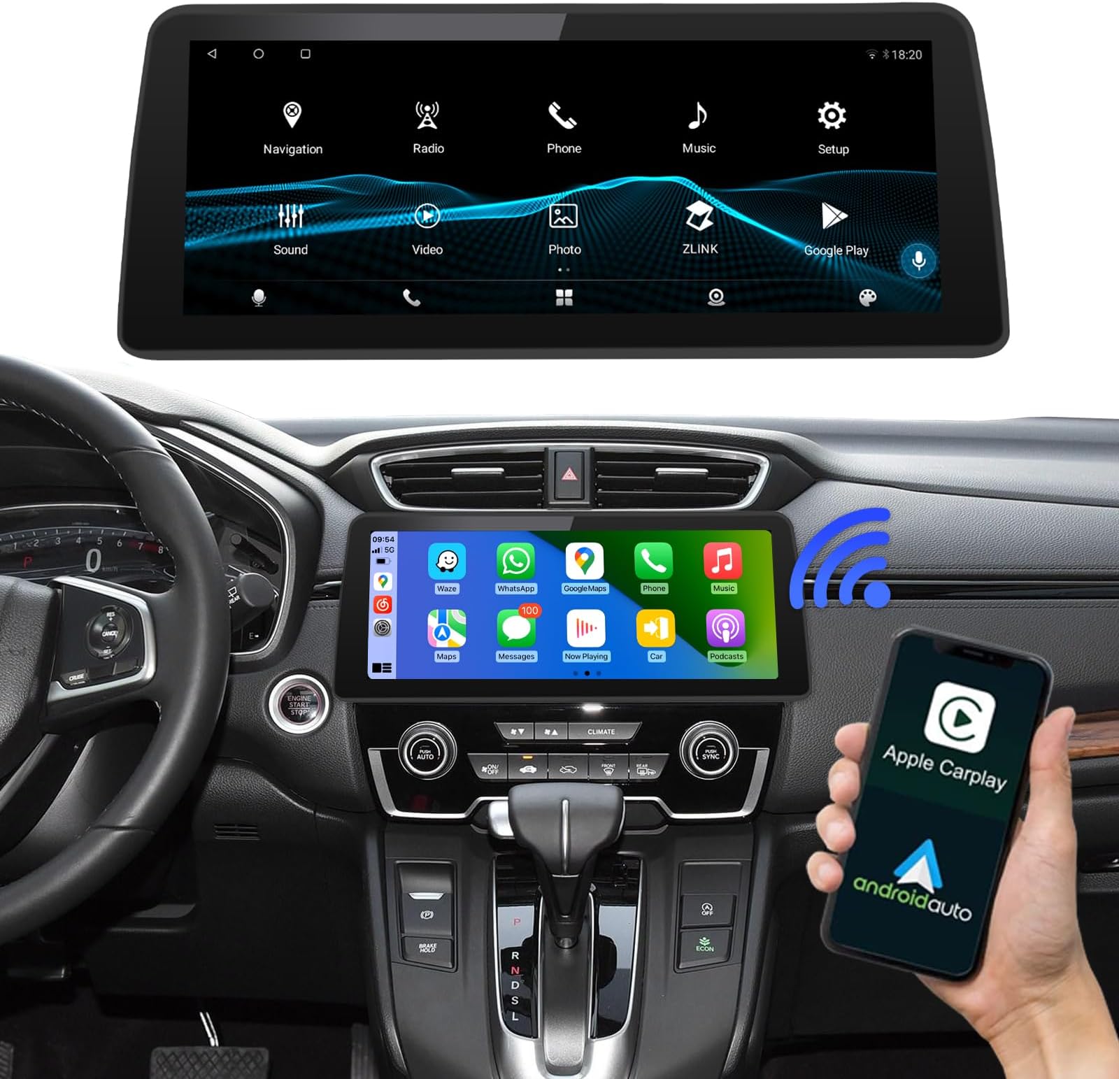 Amazon.com: Road Top 12.3" Android 12 Car Stereo Wireless Carplay for ...