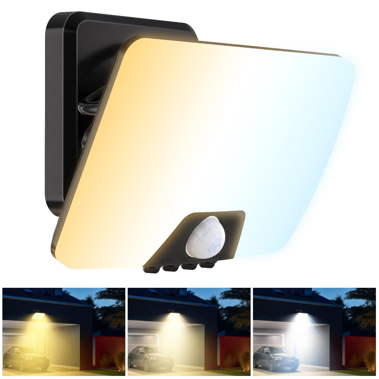 vighep Security Lights Outdoor Motion Sensor, 24W Pir Lights Mains ...