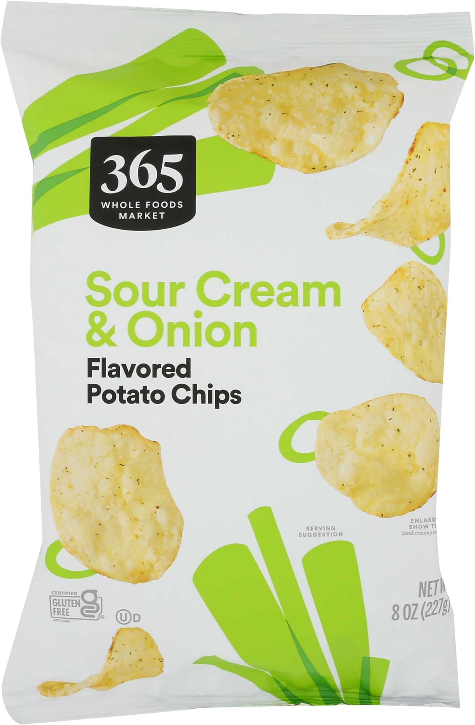 Amazon.com: 365 By Whole Foods Market, Potato Chips Sour Cream & Onion ...