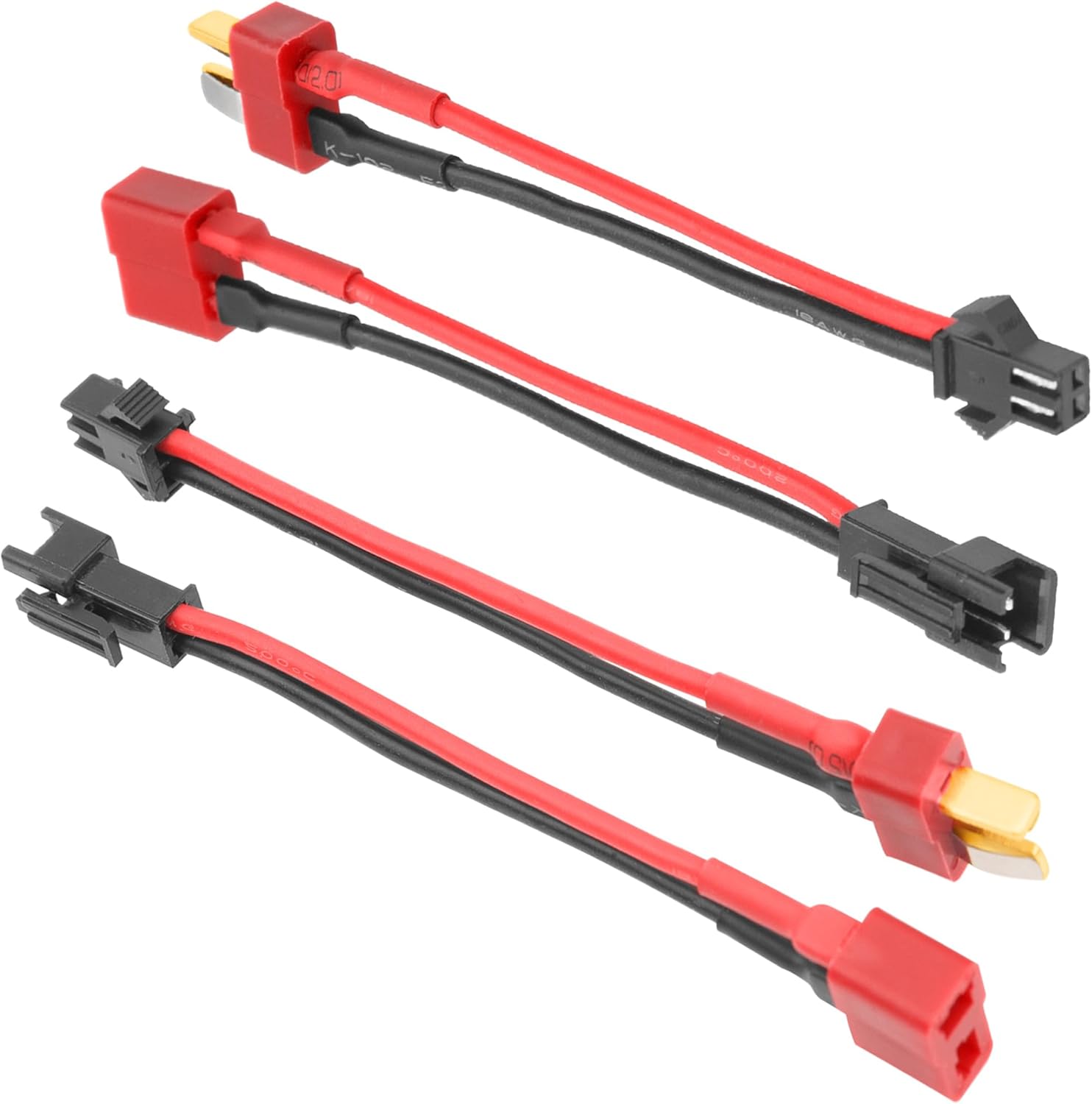 Amazon.com: 2Pairs Vgoohobby SM-2P Plug to Deans T Plug Adapter Male ...