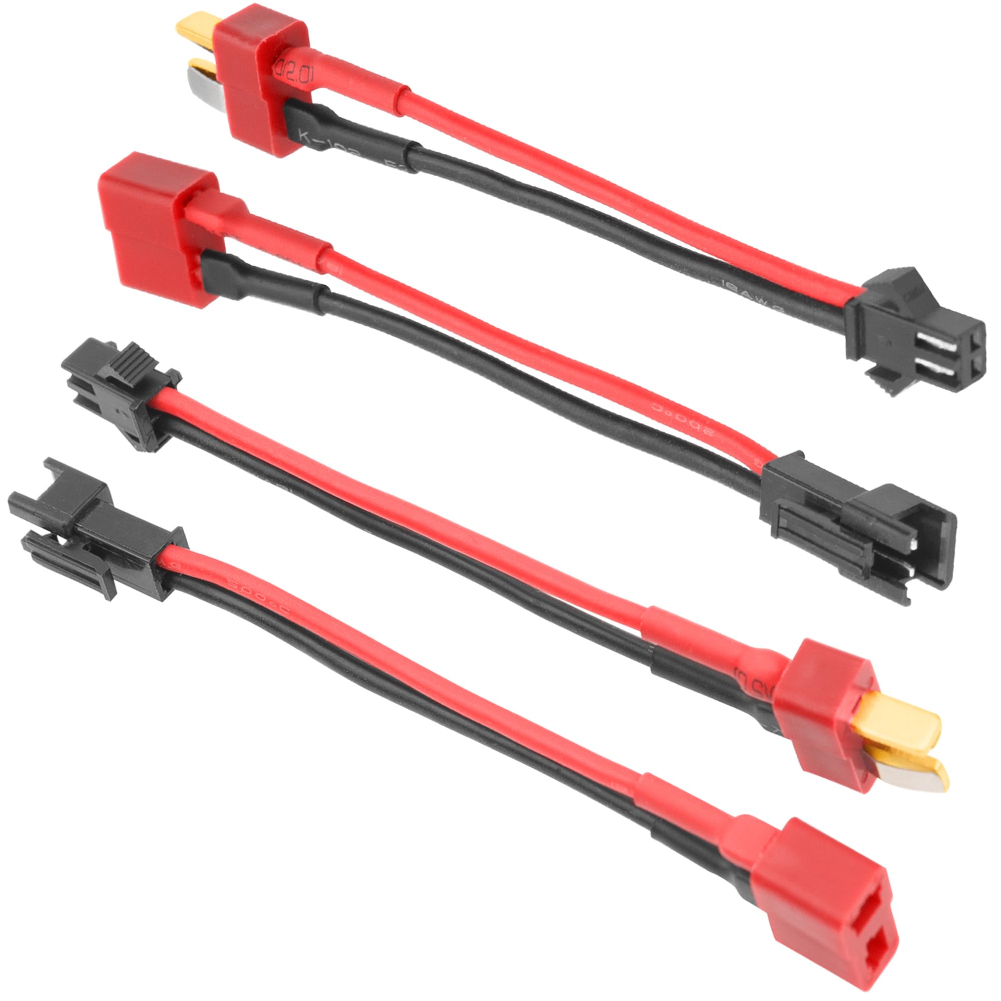 Amazon.com: 2Pairs Vgoohobby SM-2P Plug to Deans T Plug Adapter Male ...