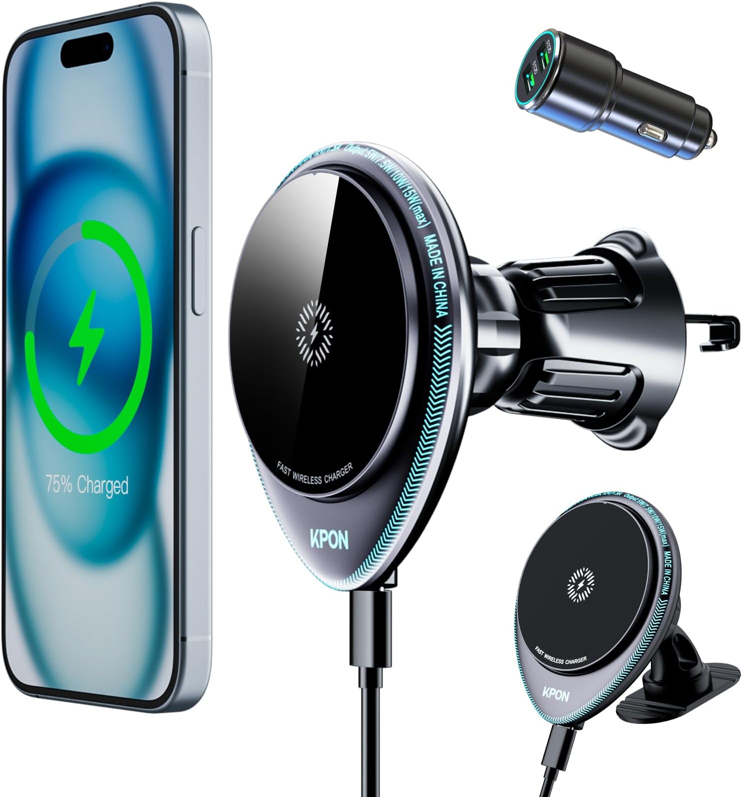 Amazon.com: JOYROOM for MagSafe Car Mount Charger, 2024 Upgraded 15W ...