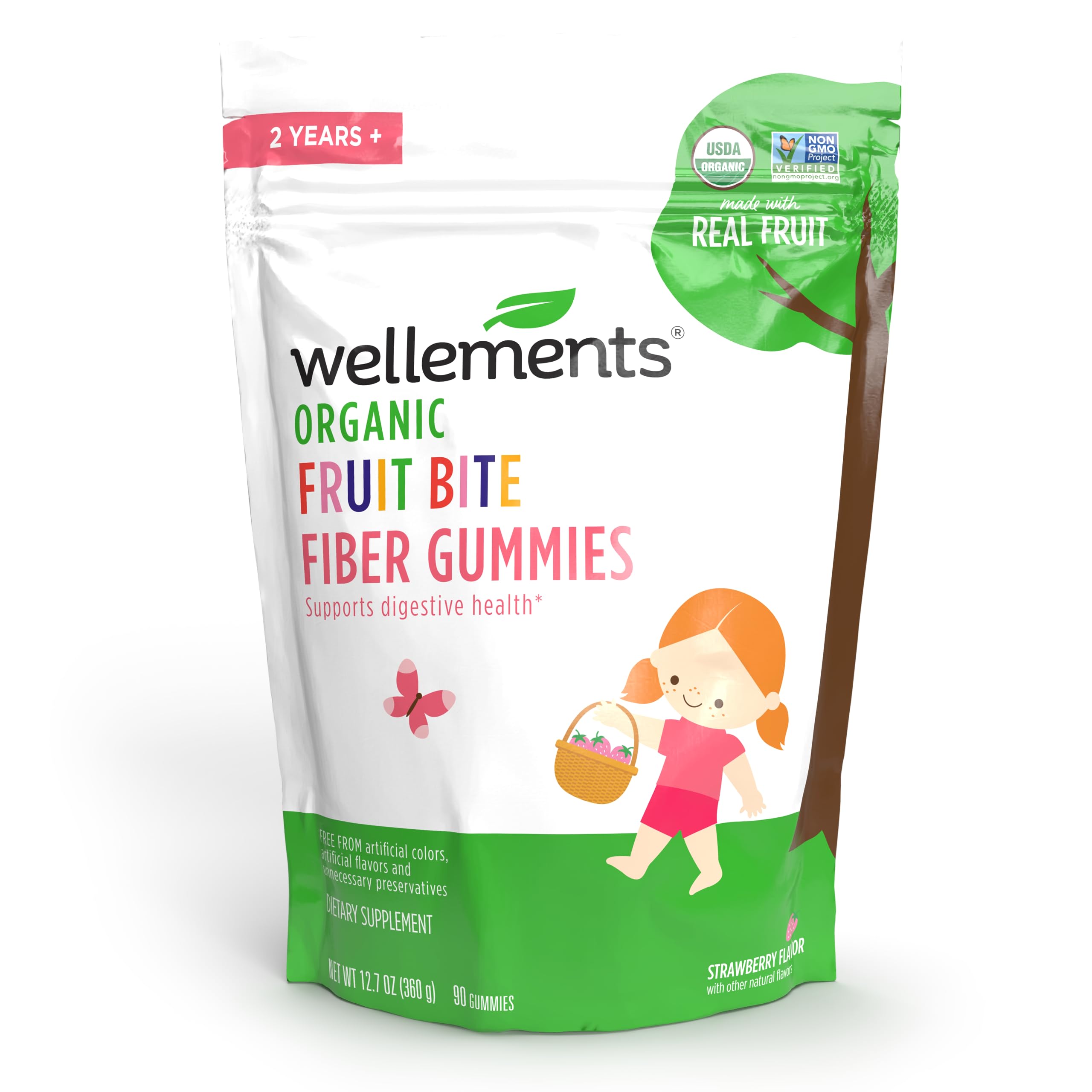Amazon.com : Wellements Organic Fiber Fruit Bite Gummies | Supports ...