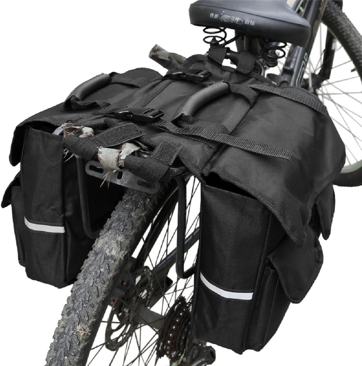 Amazon.com: 25L Saddle Bags for Bicycle,Bike Rear Carrier Bag With ...