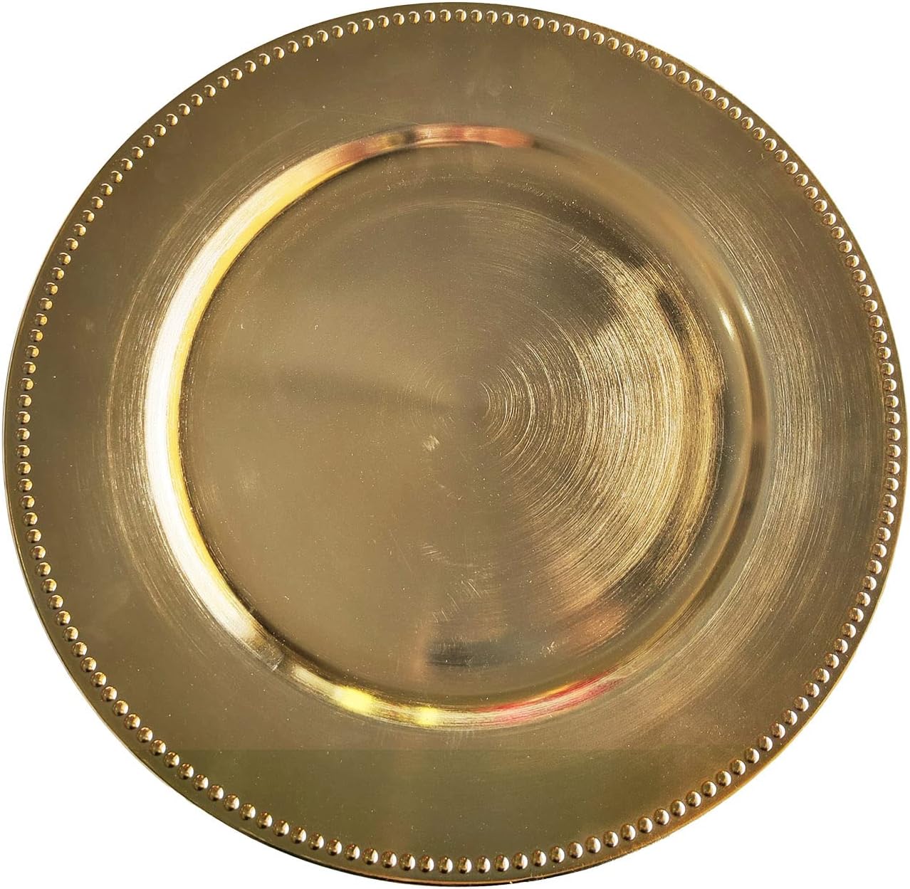Amazon.com | WELMATCH Metallic Gold Charger Plates Beaded - 6 pcs 13 ...