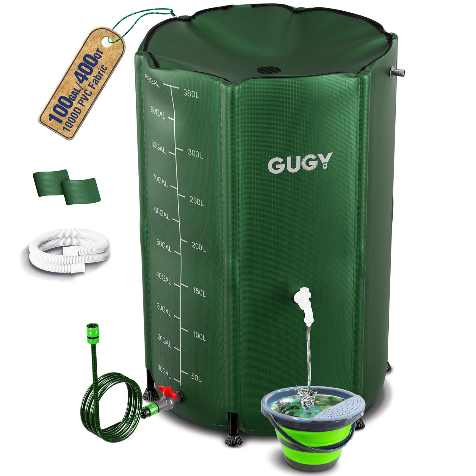 Amazon.com: GUGY Rain Water Collection Barrel - 100 Gallon Water ...