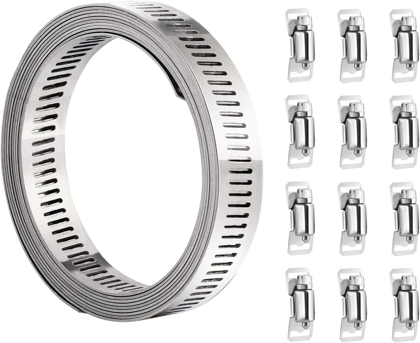 Draper Wide Hose Clamp Set | 8 to 12mm Banding width Hose Clips | 3m ...