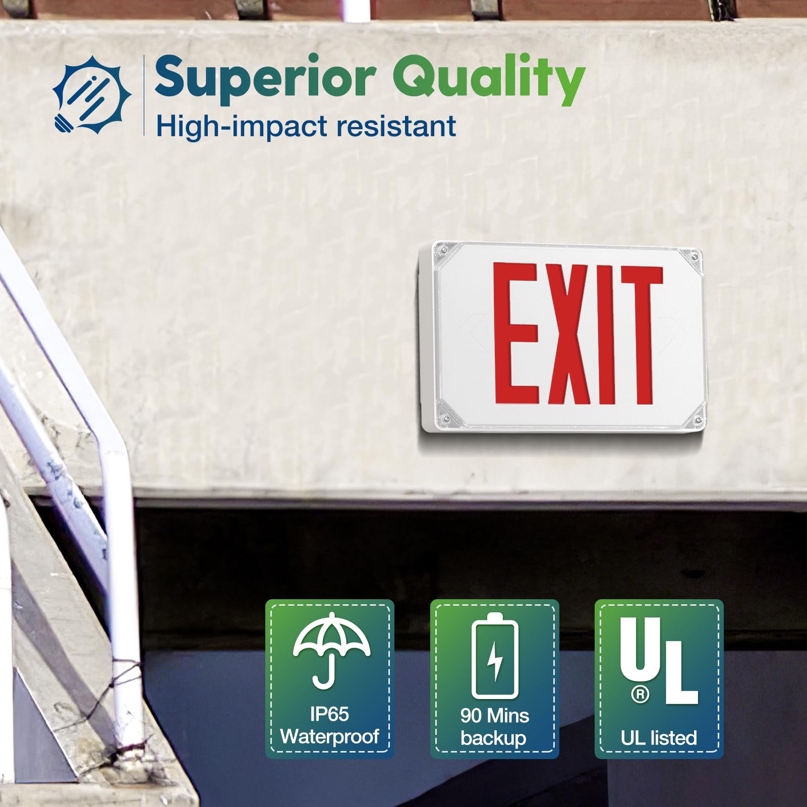 Snapklik.com : FREELICHT Red LED IP65 Waterproof Exit Sign