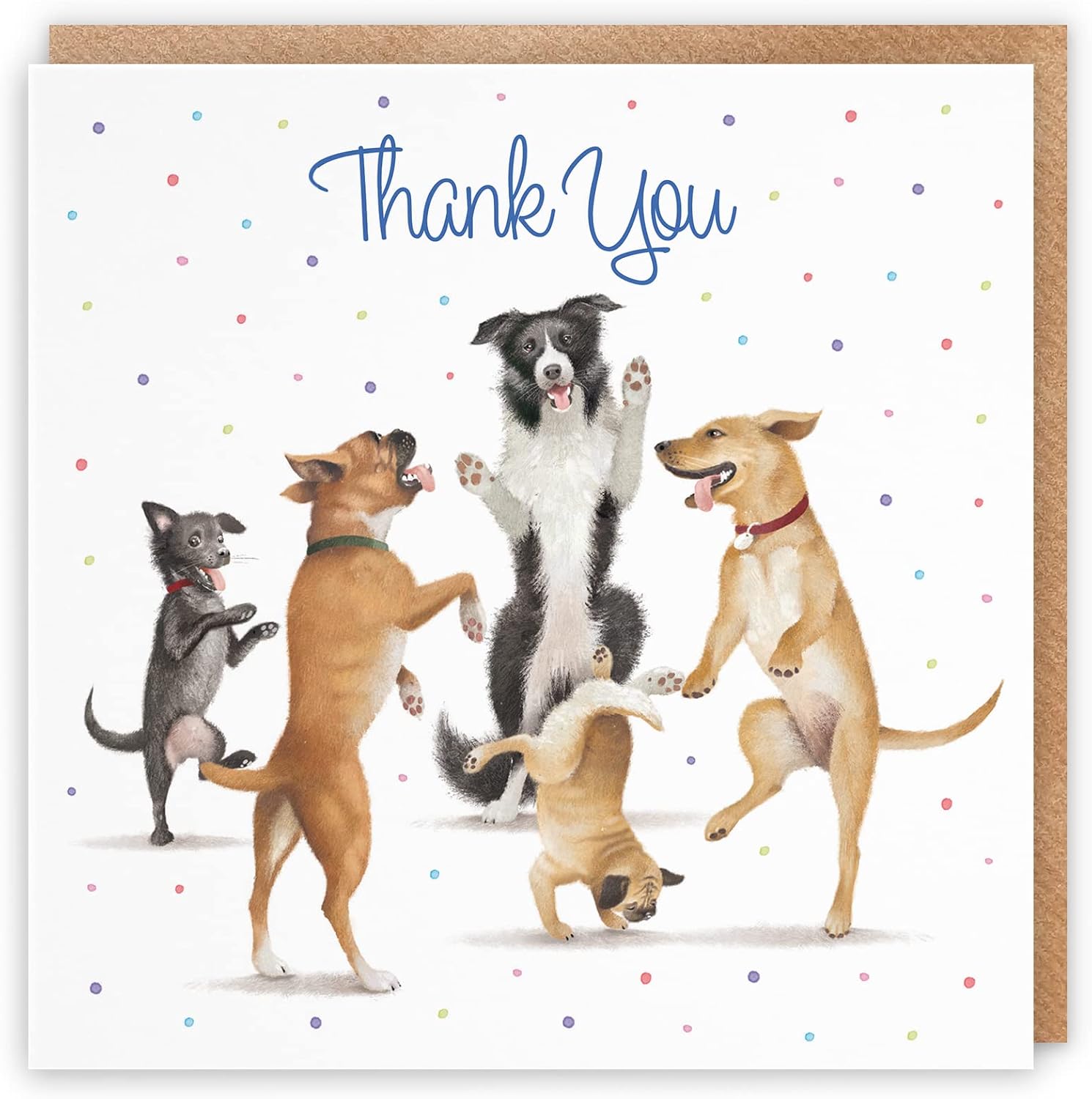 Hunts England Thank You Card For Him Or Her - Dancing Dogs - Thank You ...