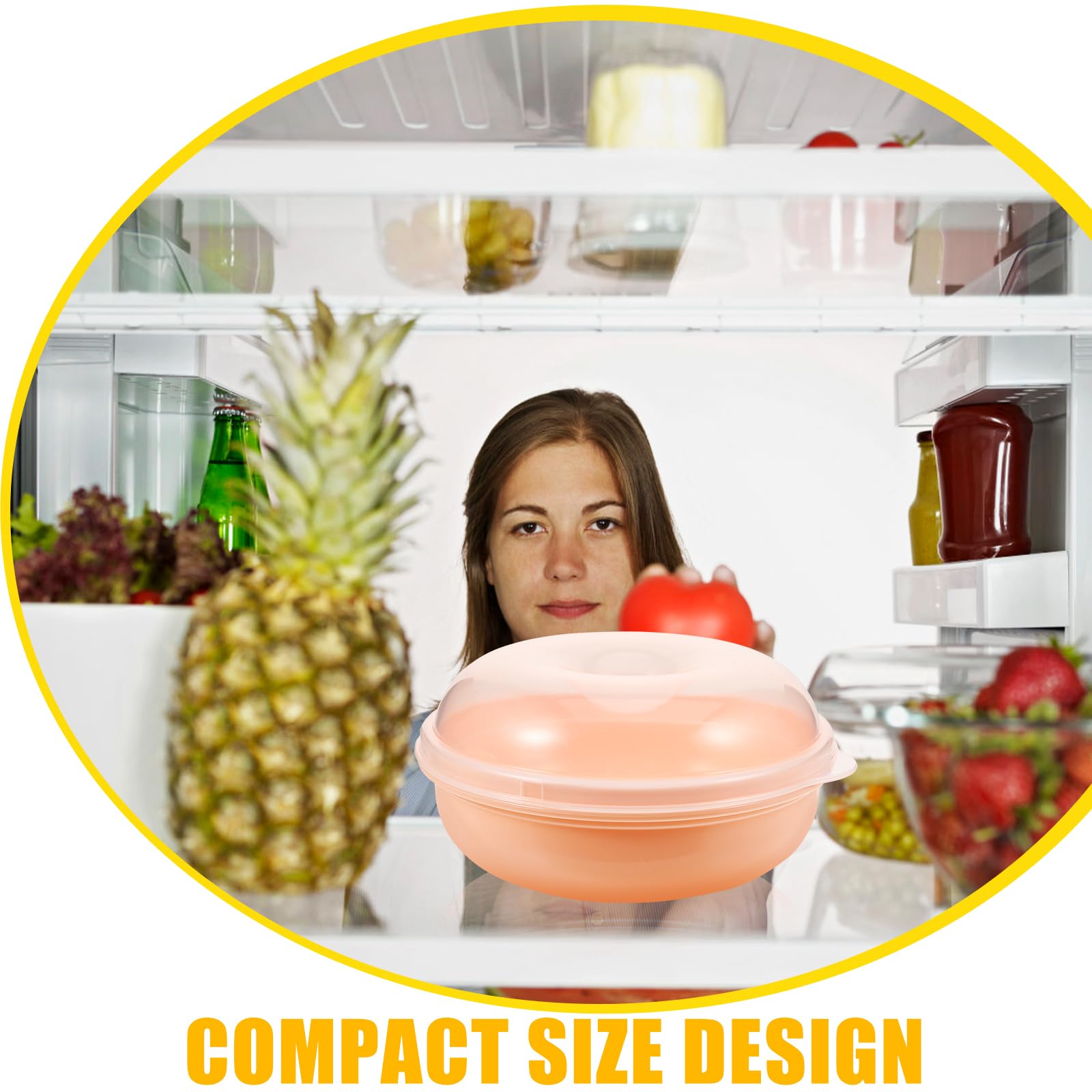 Snapklik.com : 3 Pack Sandwich Containers Round Bagel Fresh Saver Donut Keeper Holder Muffin ...