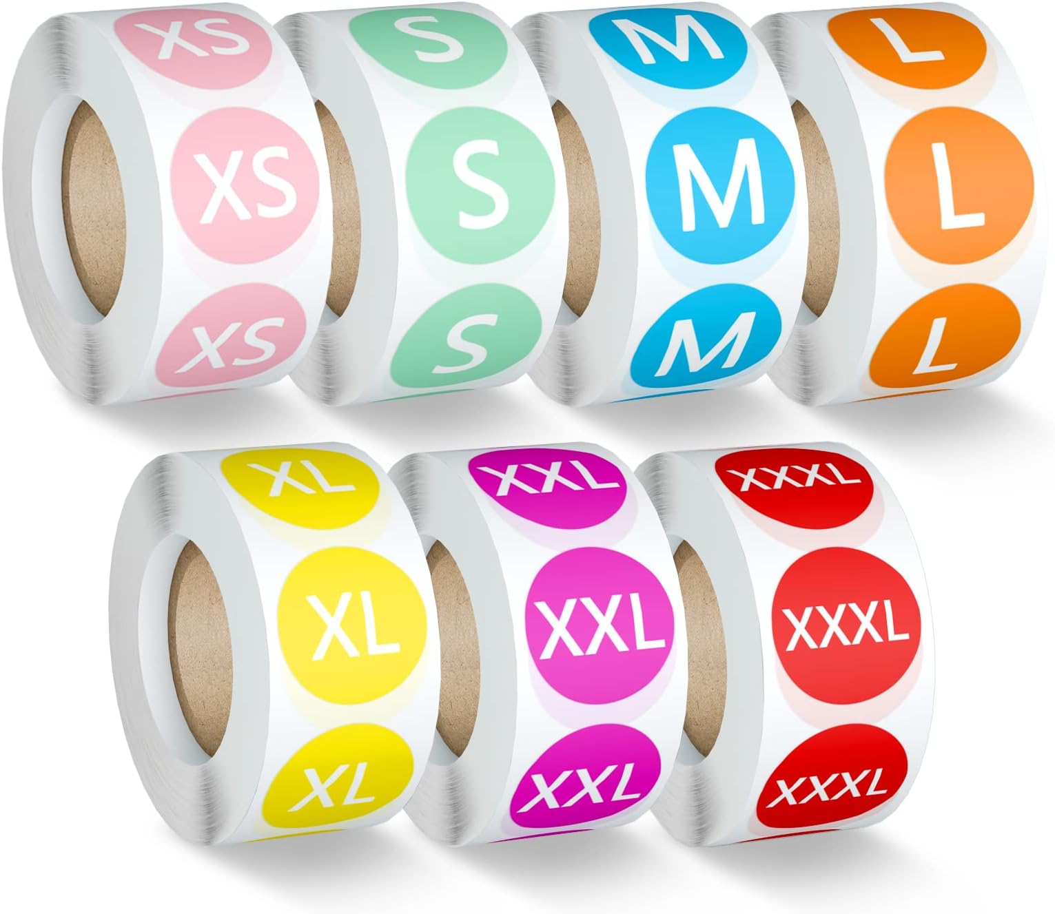 Amazon.com: FEILIBAY 3000Pcs Clothing Size Stickers 1 inch Round Coded ...