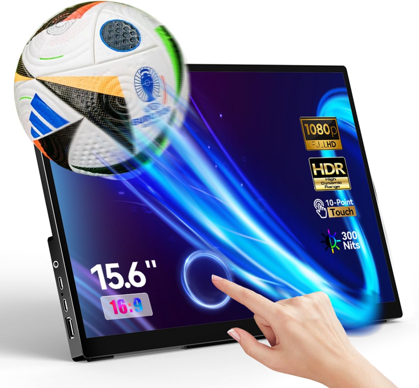 Amazon.com: Portable Monitor Touchscreen 15.6" 1080P Touch Screen IPS ...