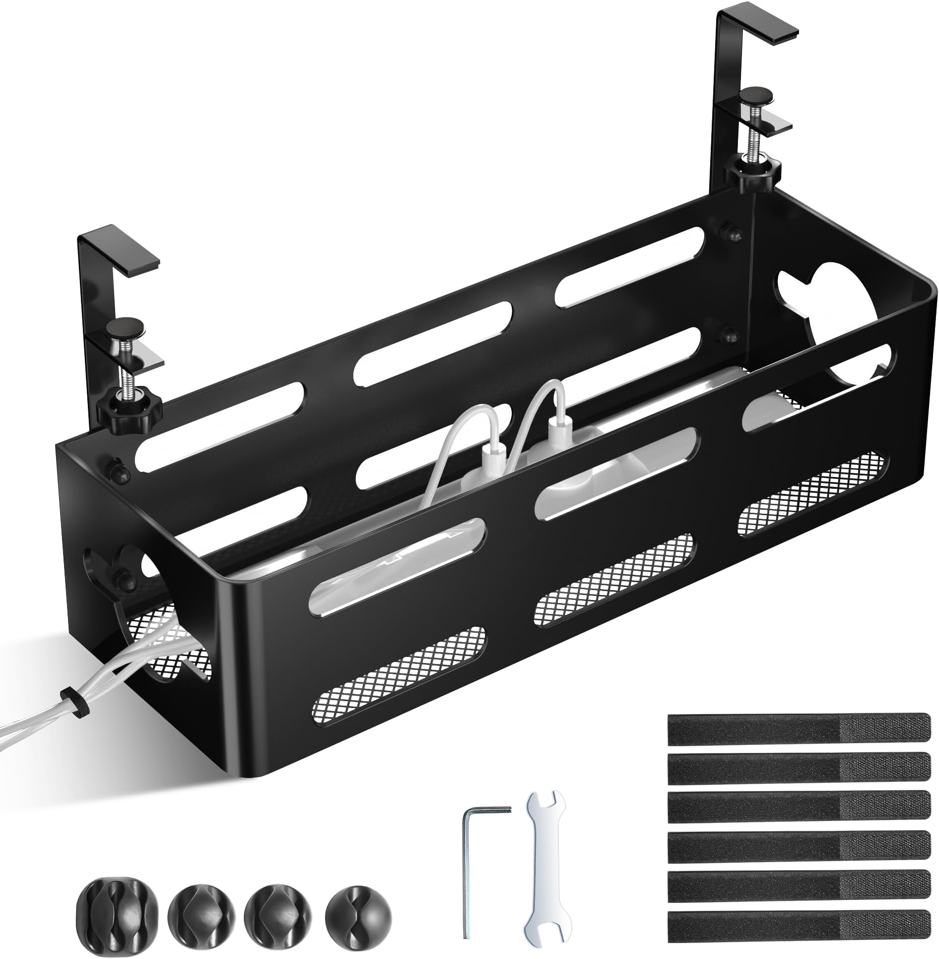 Amazon.com: VIVO Vertebrae Cable Management Kit, Height Adjustable Desk ...