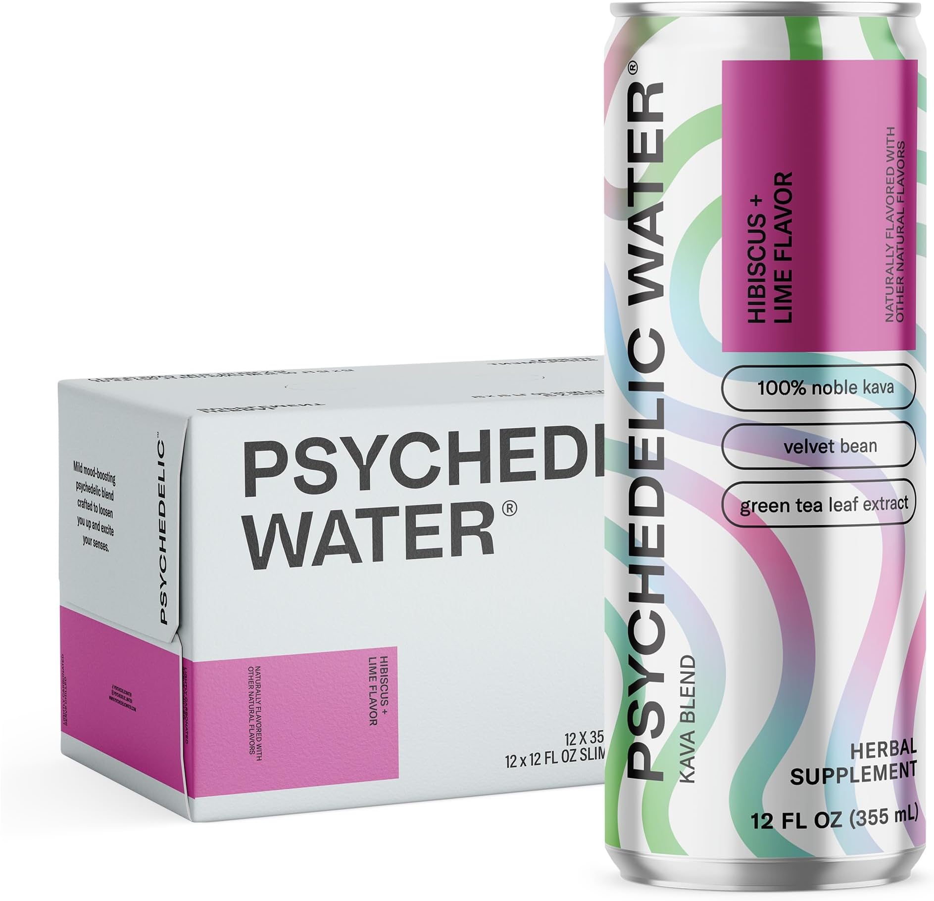 Amazon.com : Psychedelic Water Hibiscus + Lime, Mood Enhancing ...