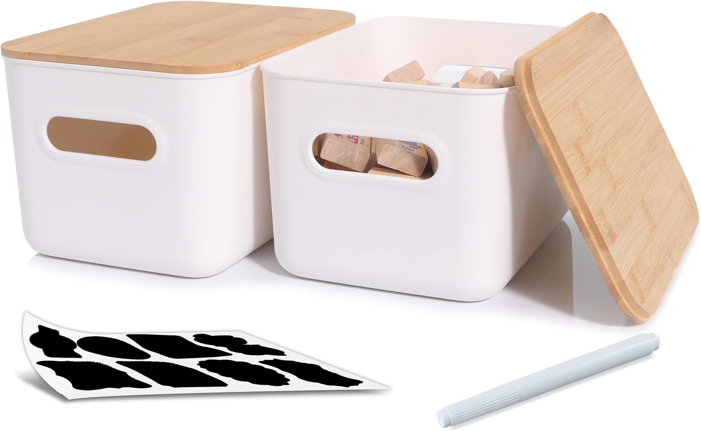 IDEA HOME Plastic Storage Box with Lid - Storage Boxes - Storage ...