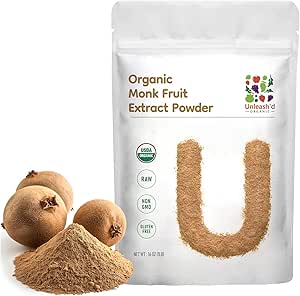 Organic Monk Fruit Extract Powder 16 oz - Unleash'd Organic 100% Pure ...