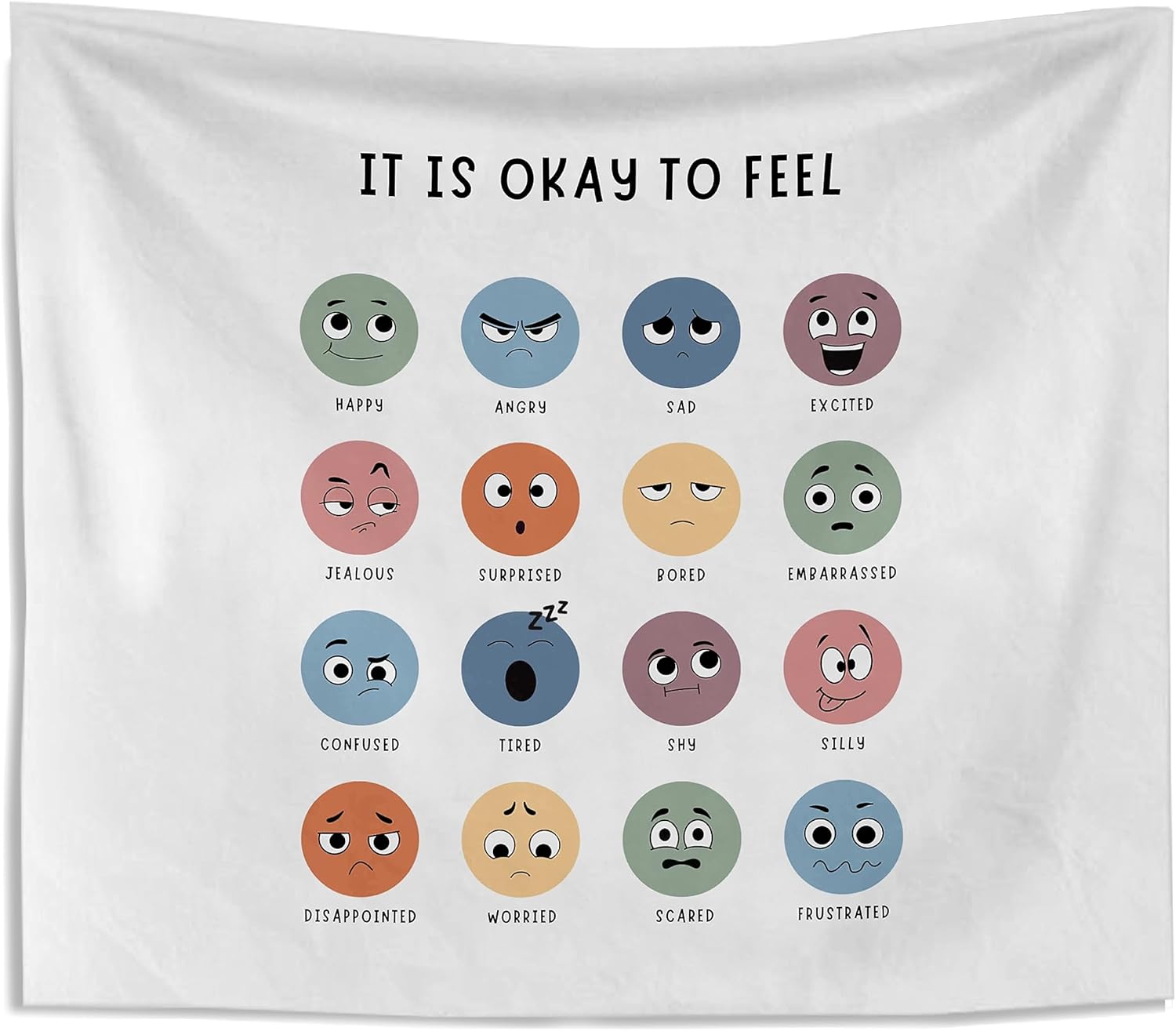 Amazon.com: Kneibo Classroom Tapestry Wall Hanging - Mental Health ...