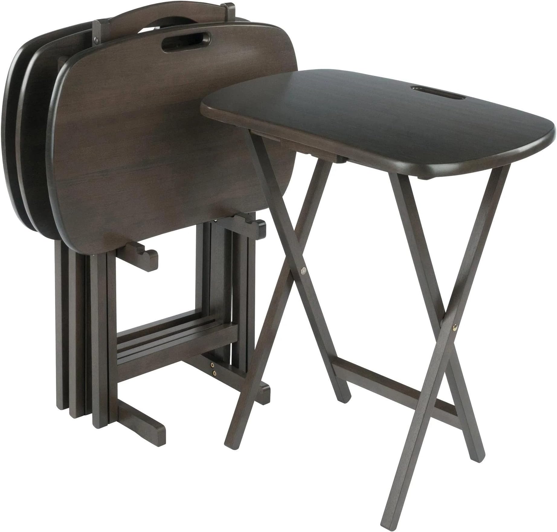 Amazon.com: Winsome Chandler Snack Tables, Dark Espresso finish : Home ...