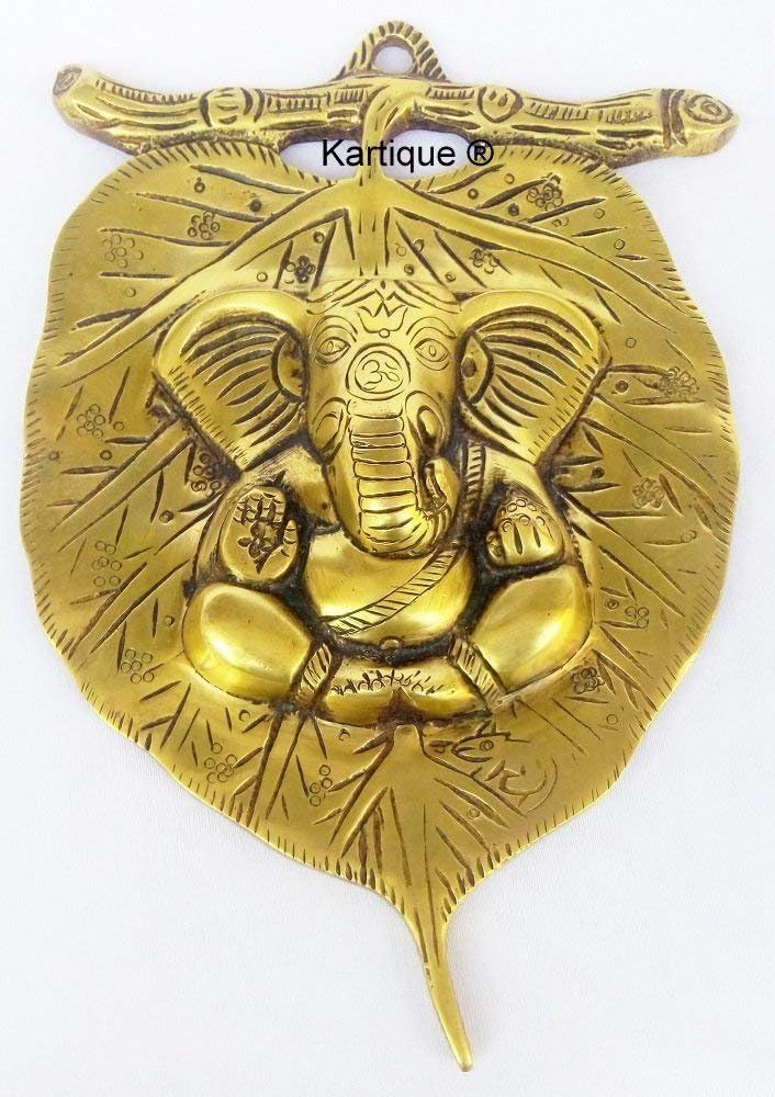 Buy Mla's Decor Brass God Ganesha with Surya Chakra Ganesh Murti Idol ...