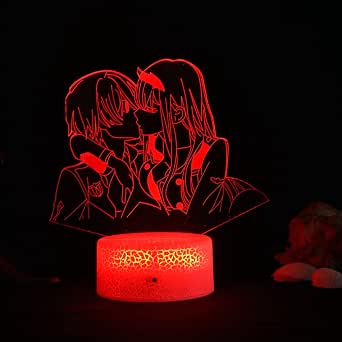 GBUSCH Anime Darling in The FRANXX Zero Two 3D Night Light Colorful ...