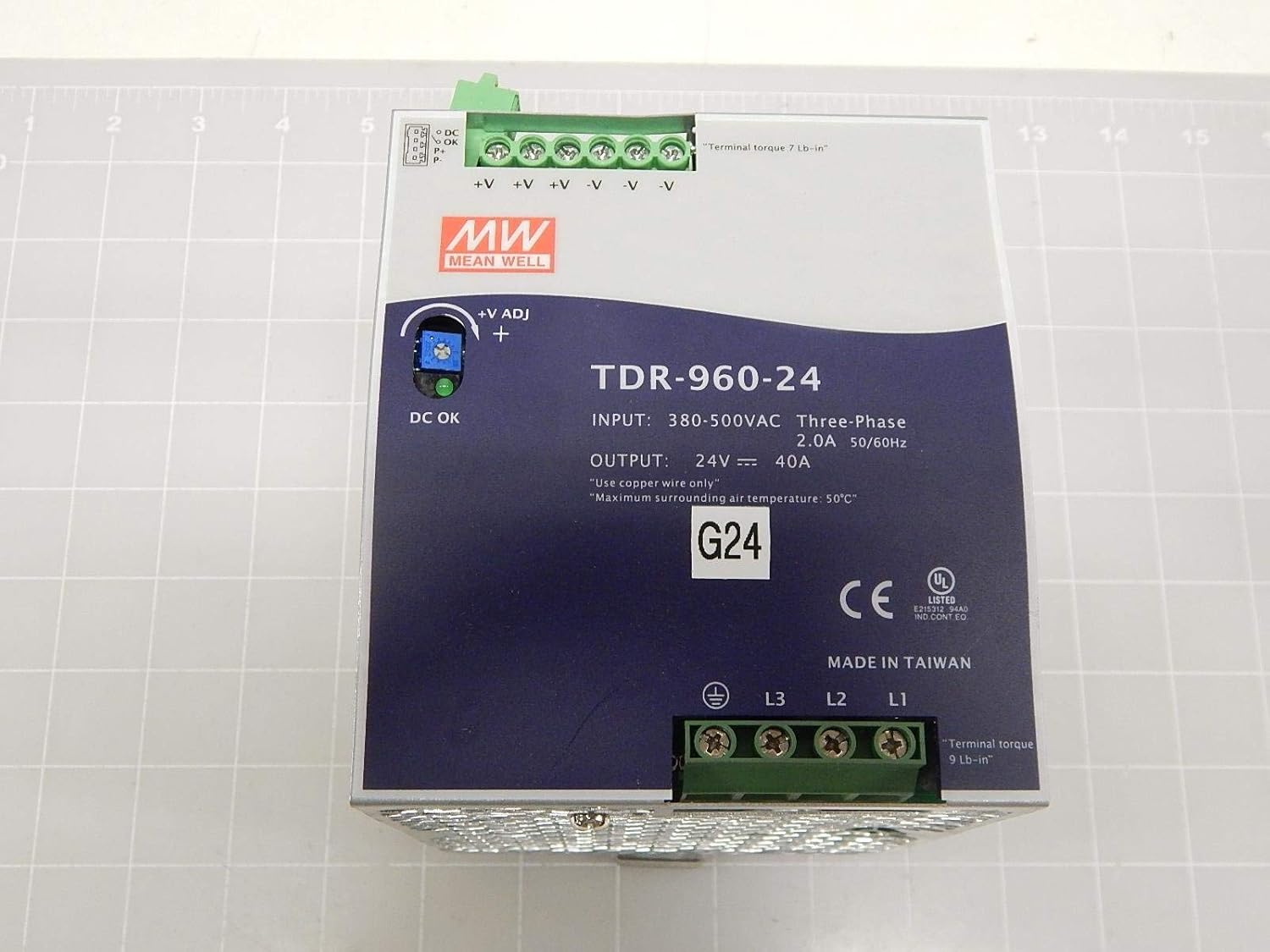 Amazon.com: Mean Well TDR-960-24 Power Supply T69740 : Electronics