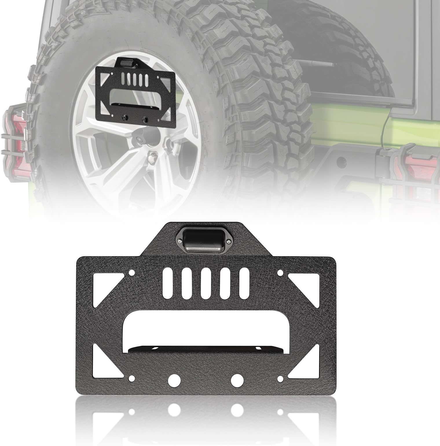 Amazon.com: XOOKUN Spare Tire License Plate Frame with LED Light ...