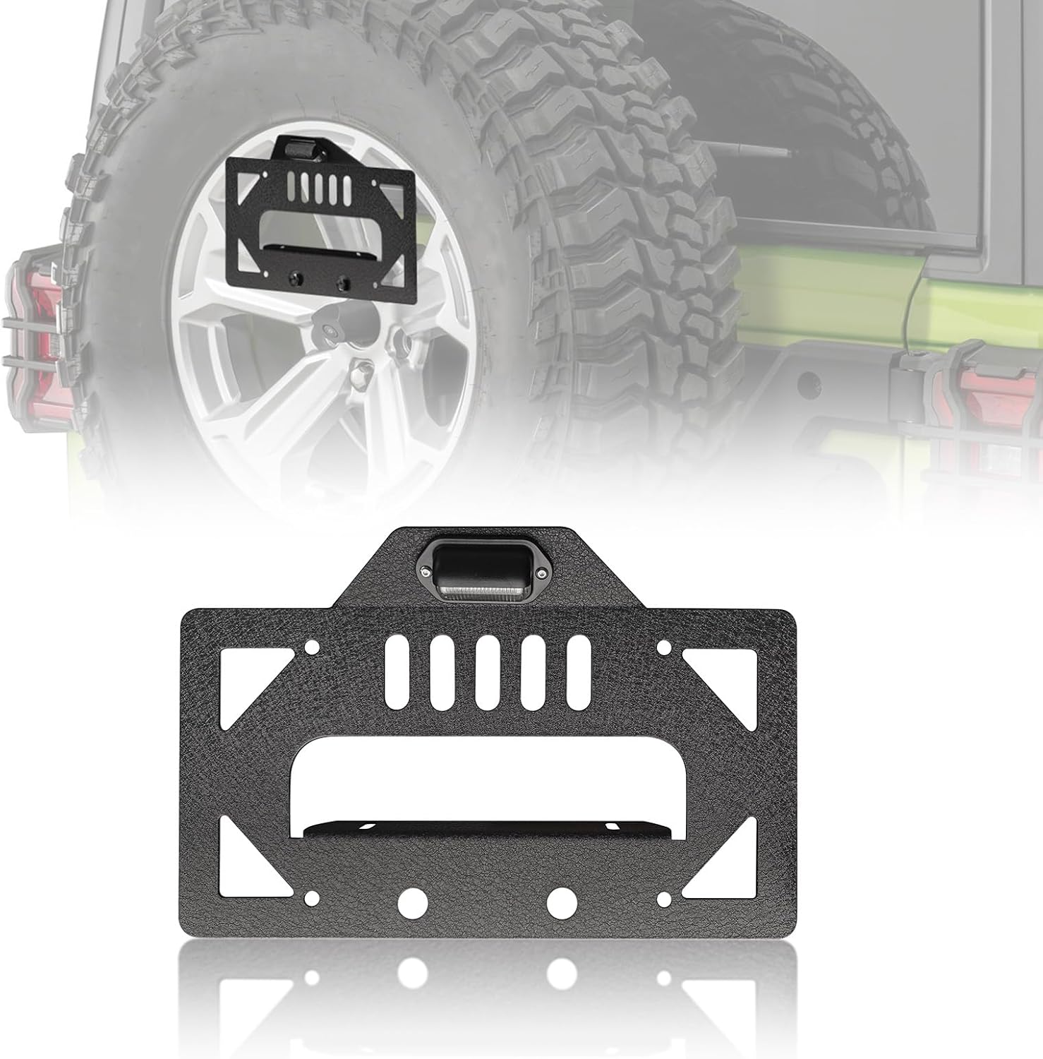 Amazon.com: XOOKUN Spare Tire License Plate Frame with LED Light ...