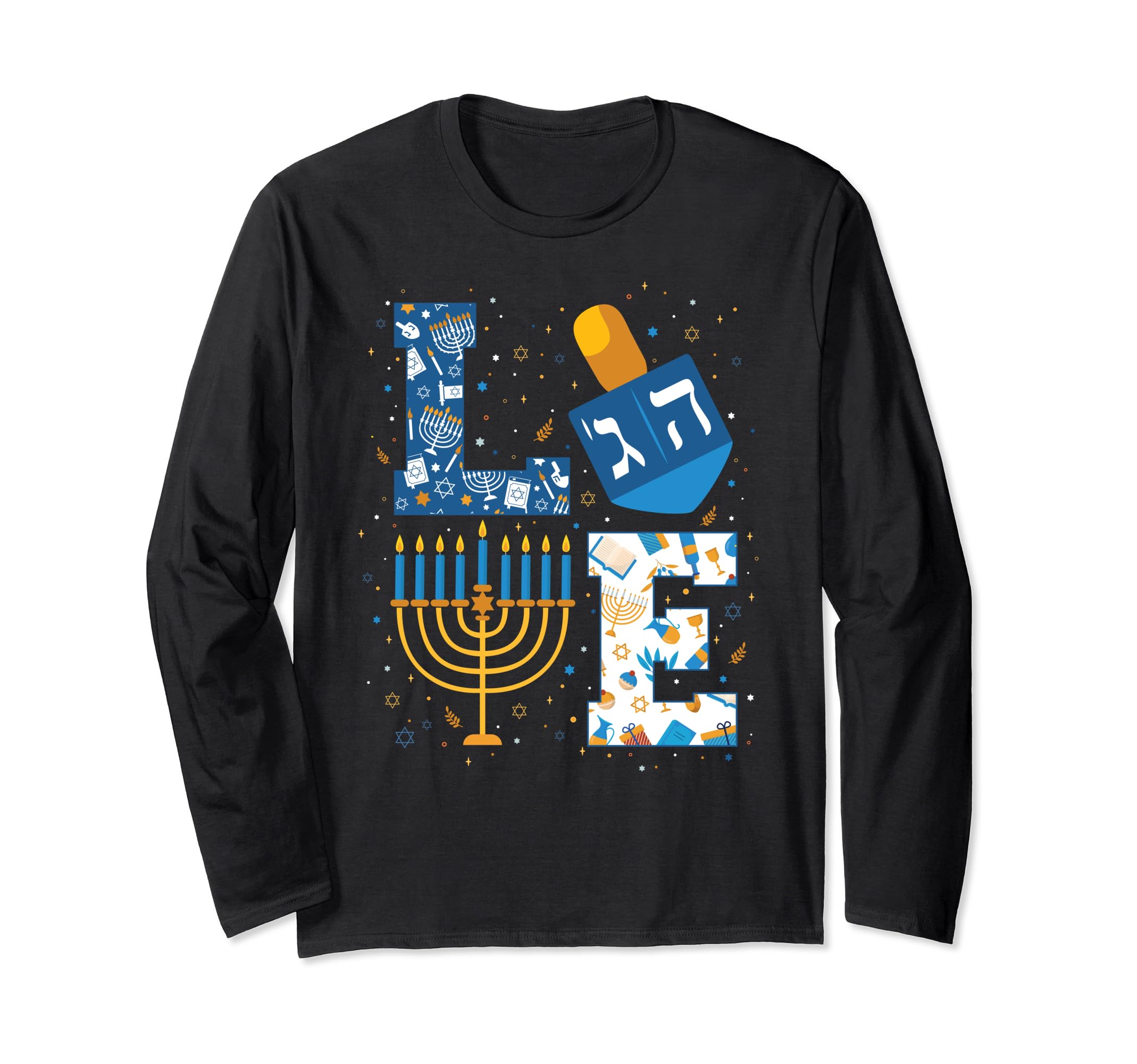 Amazon.com: Hanukkah love with menorah for jewish christmas holiday ...