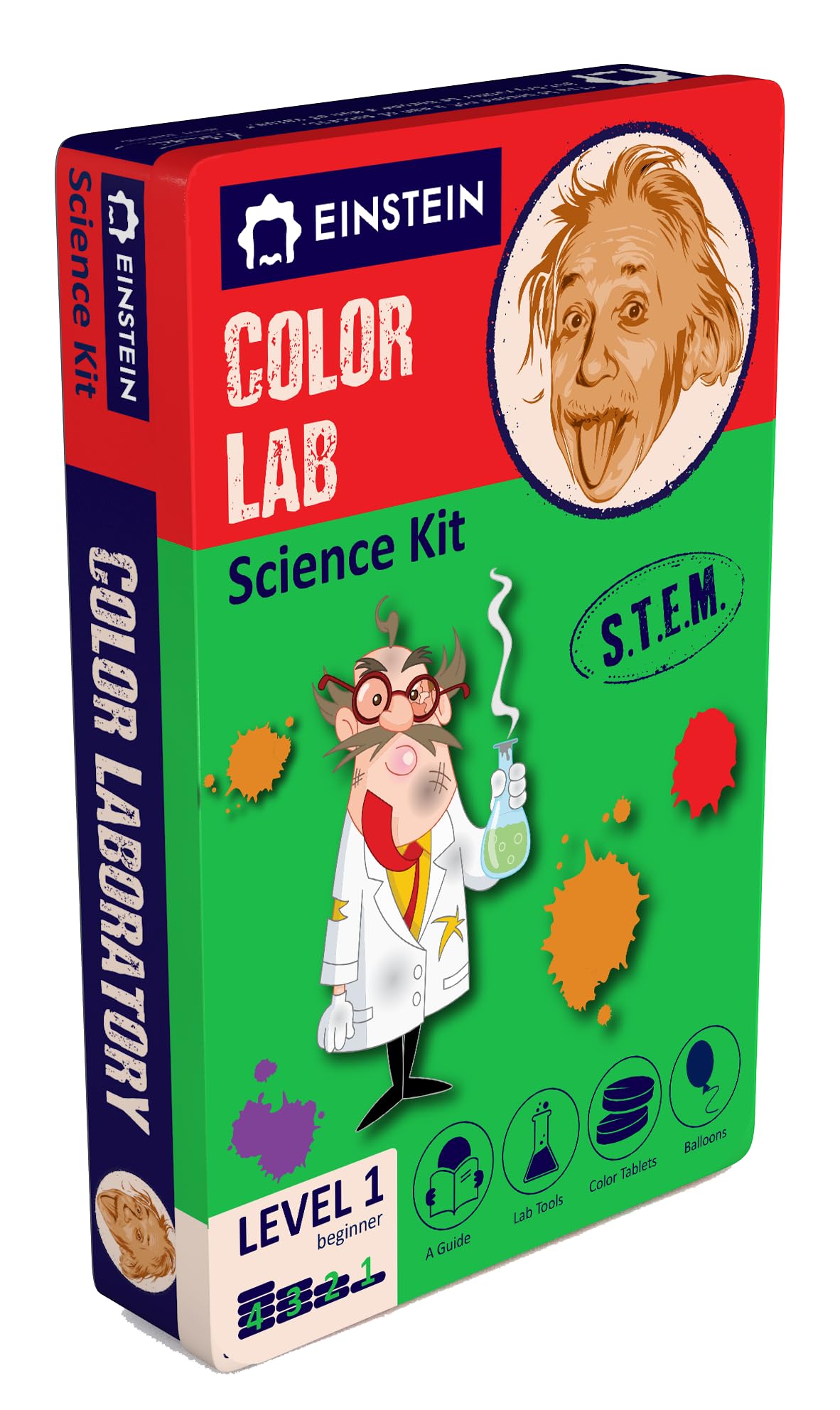 Amazon.com: Einstein’s Color LAB Science Kit for Kids. STEM for Boys ...