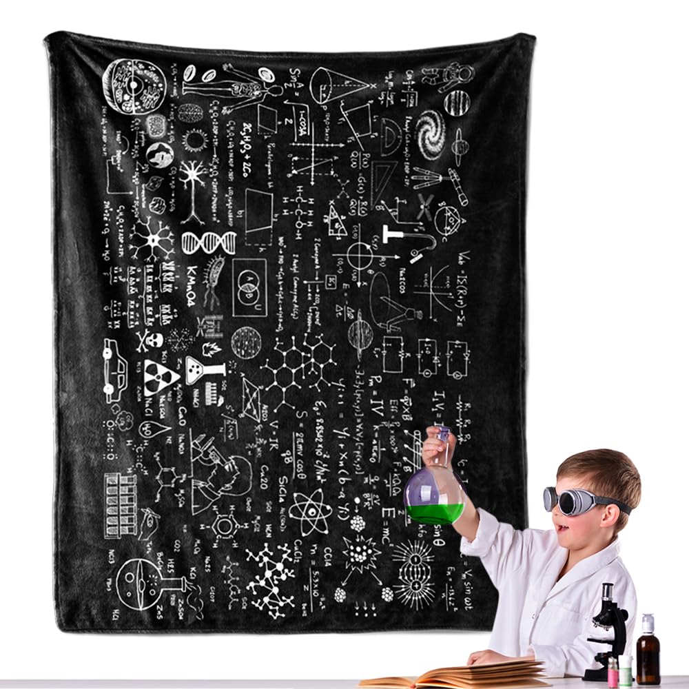 Amazon.com: Science Formulas Chalkboard Math Physics Equation Blanket ...