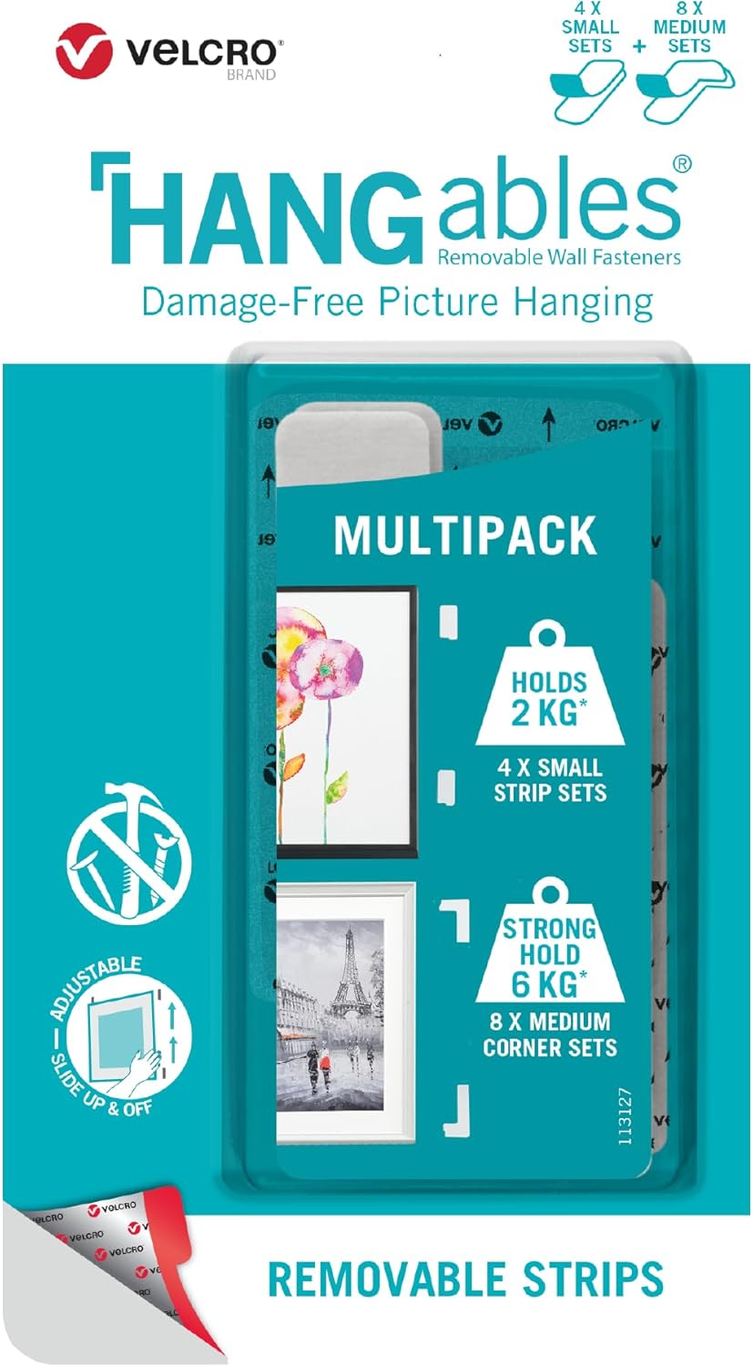VELCRO Brand - HANGables Picture Hanging Small & Medium Multi-Pack - 4 ...