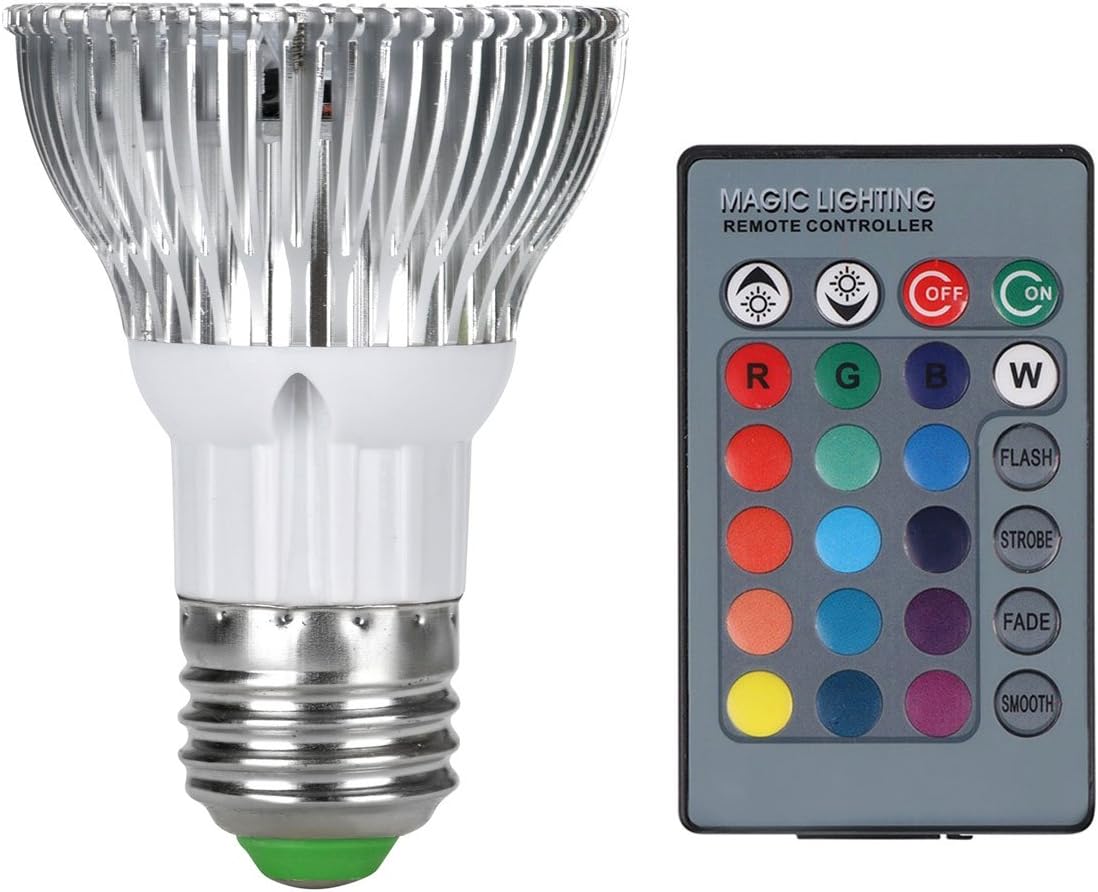 Tripop RGB Color Changing LED Spotlight, 9W E26 Base 16 Colors 4 Modes ...