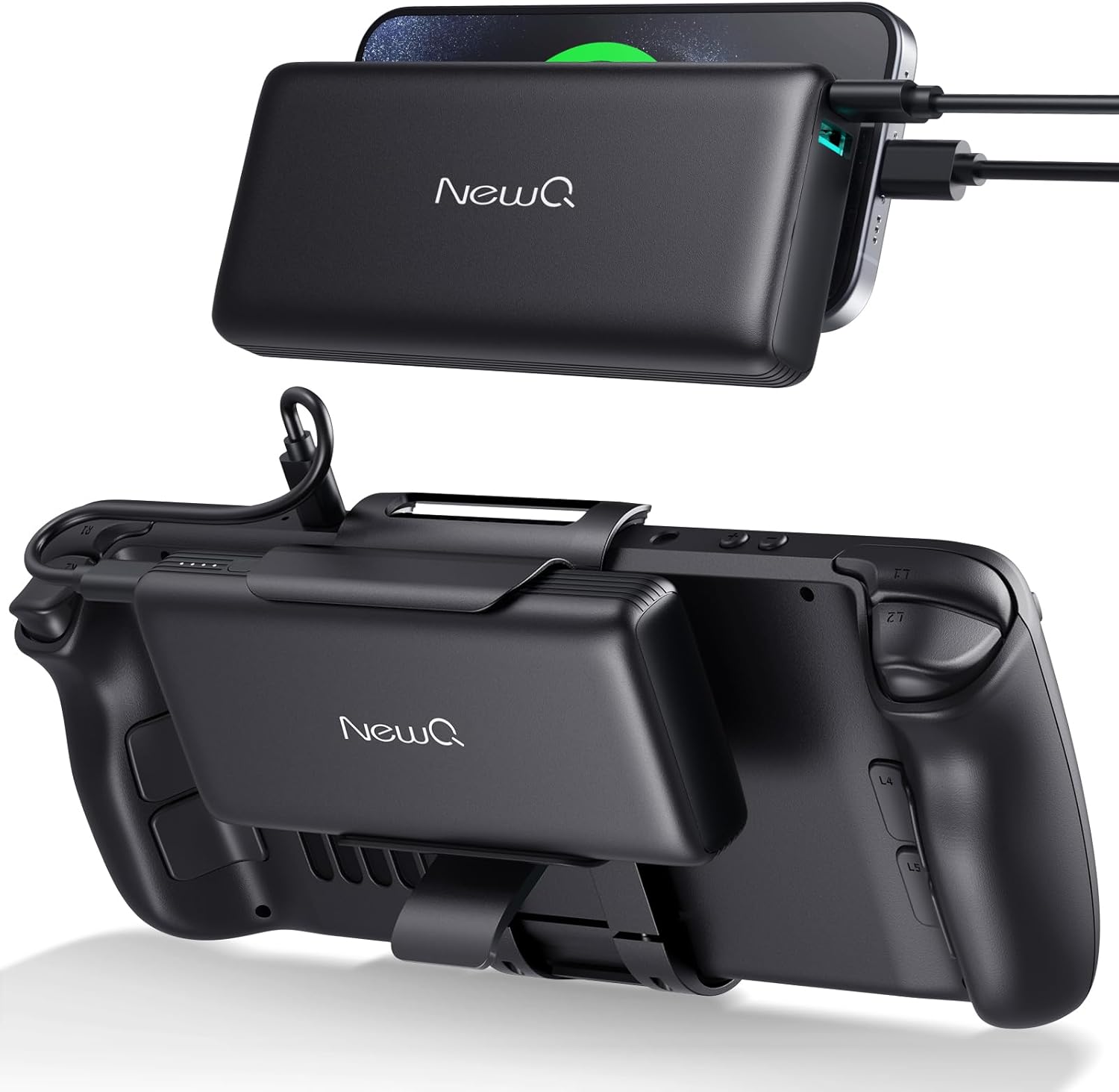 Amazon.com: NEWQ 2-in-1 Steam Deck Battery Bank & Stand for Steam Deck ...